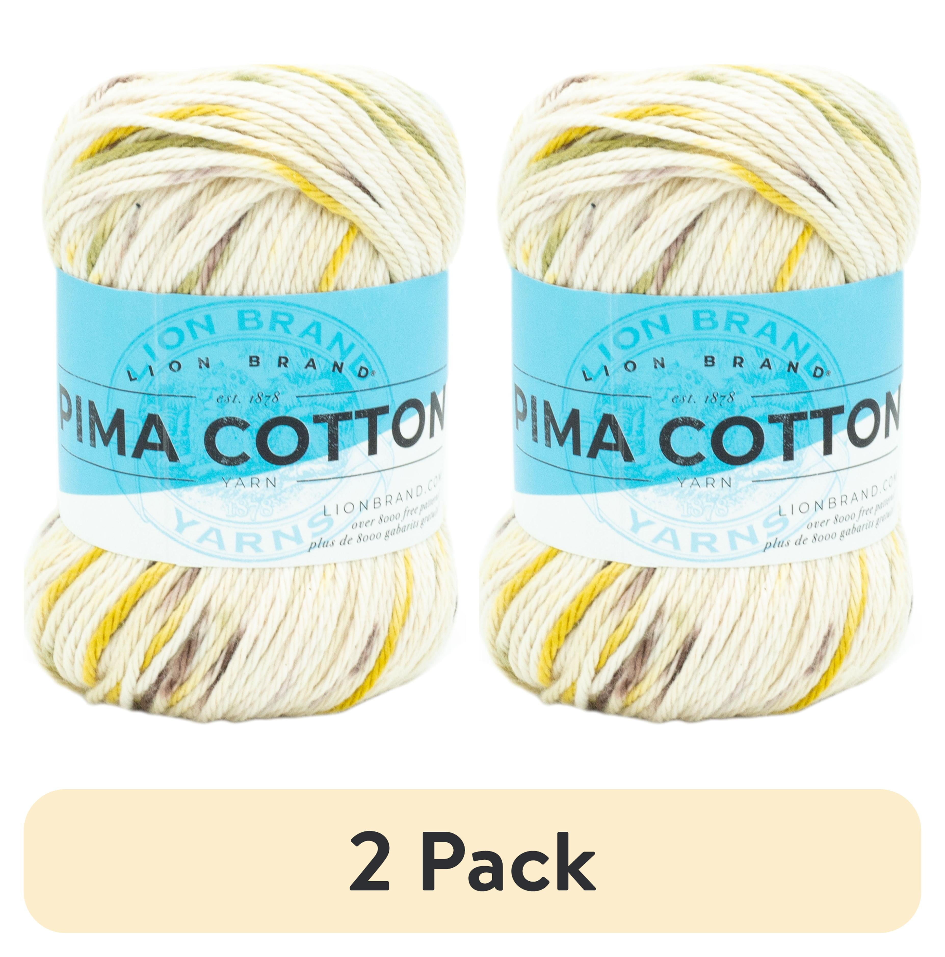 (2 pack) Lion Brand Pima Cotton Yarn-Inspector - Walmart.com