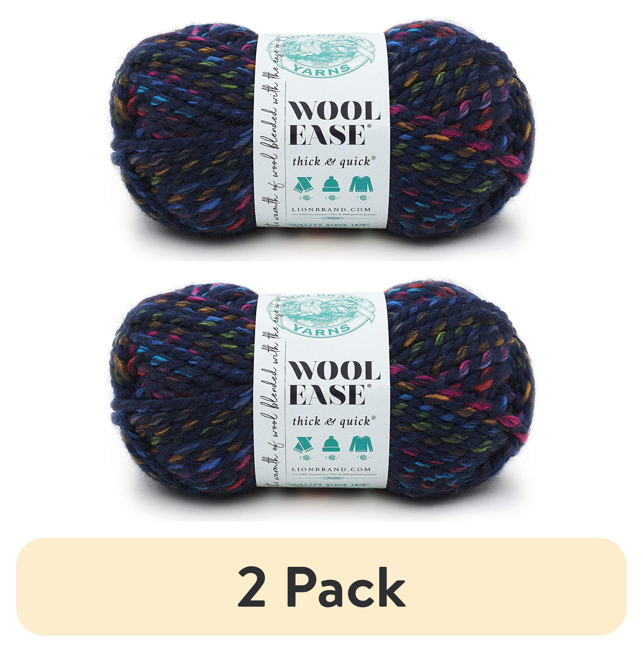 (2 pack) Lion Brand Wool-Ease Thick & Quick Yarn-City Lights Stripes ...
