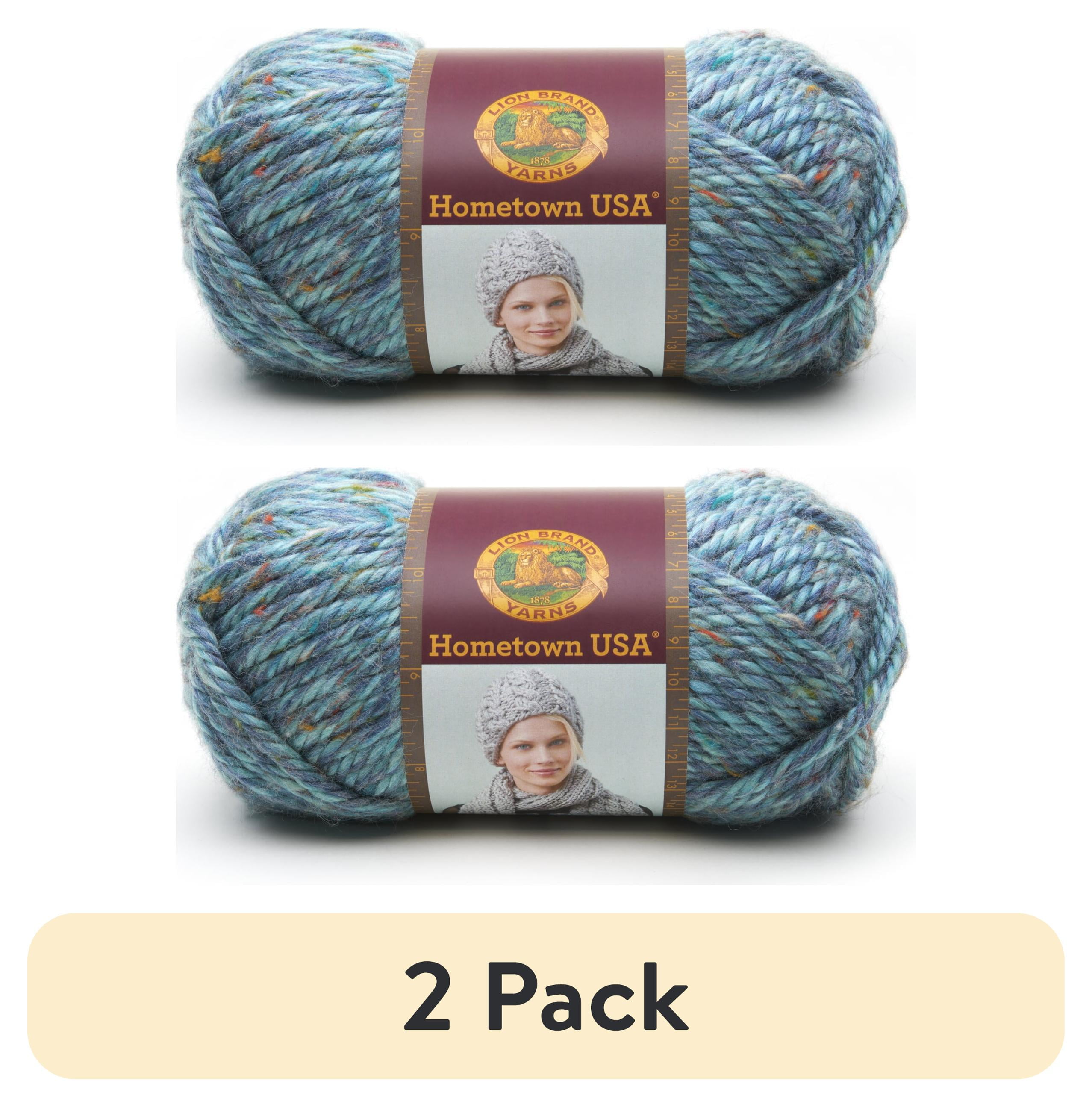 (2 pack) Lion Brand Yarn Hometown USA Key Largo Tweed 135-308 Classic ...