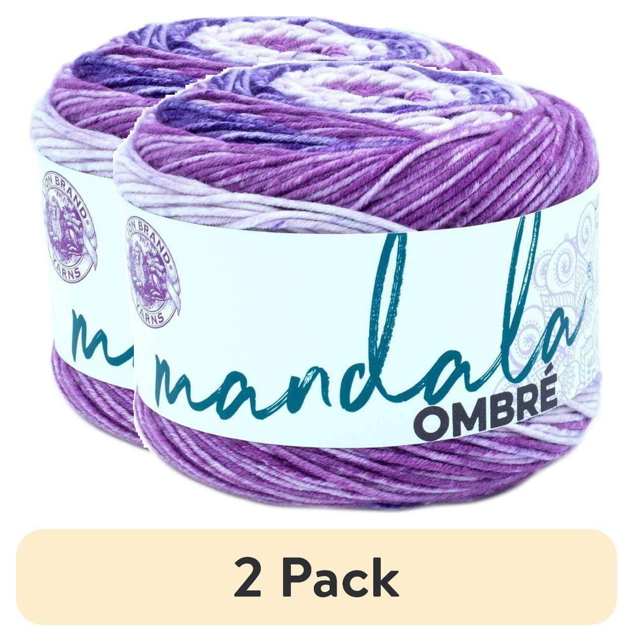 (2 pack) Lion Brand Yarn Mandala Ombre Chi Ombre Cake Medium Acrylic ...