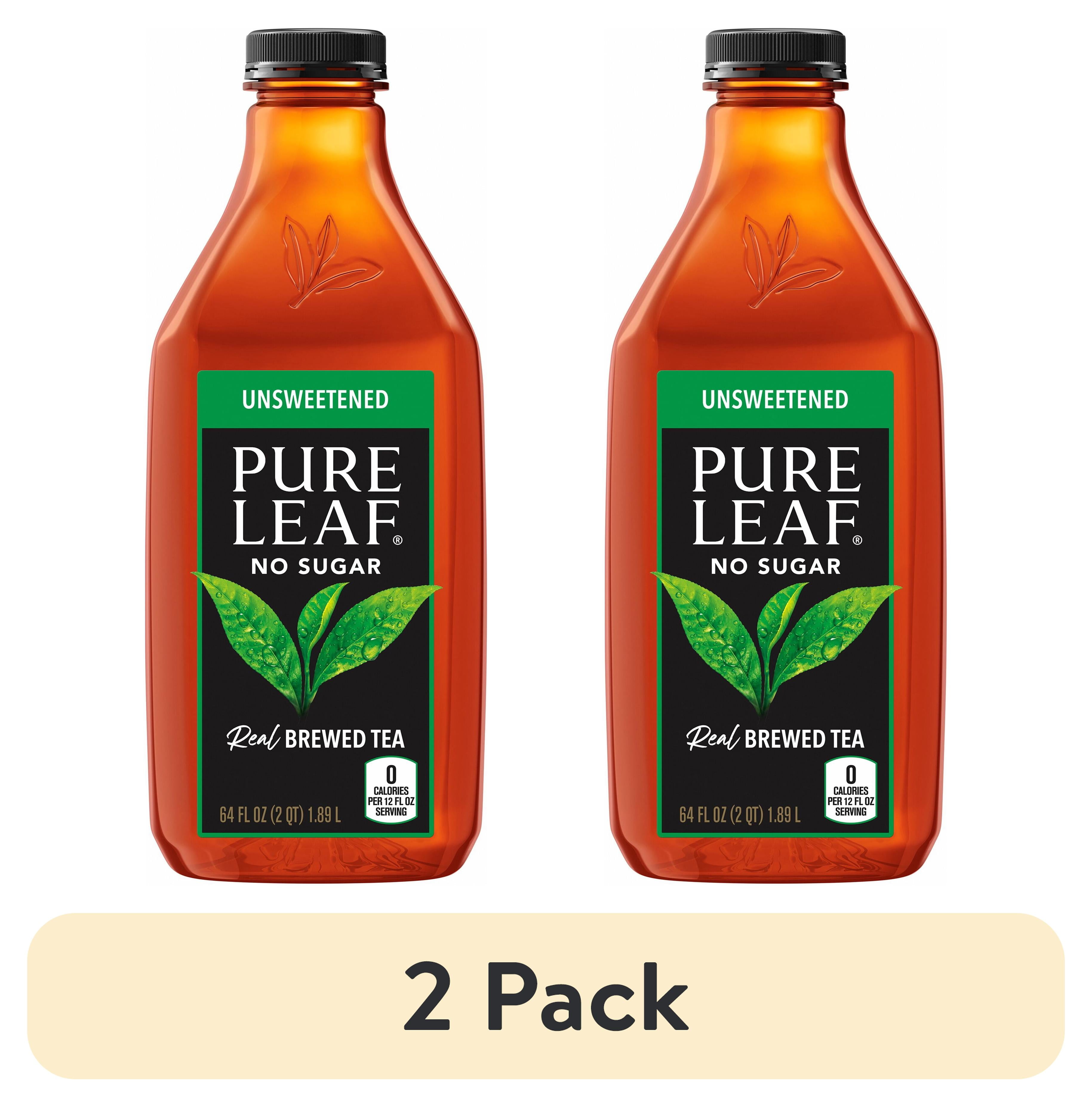 (2 pack) Lipton Pure Leaf Unsweetened Real Brewed Iced Tea, 64 fl oz ...