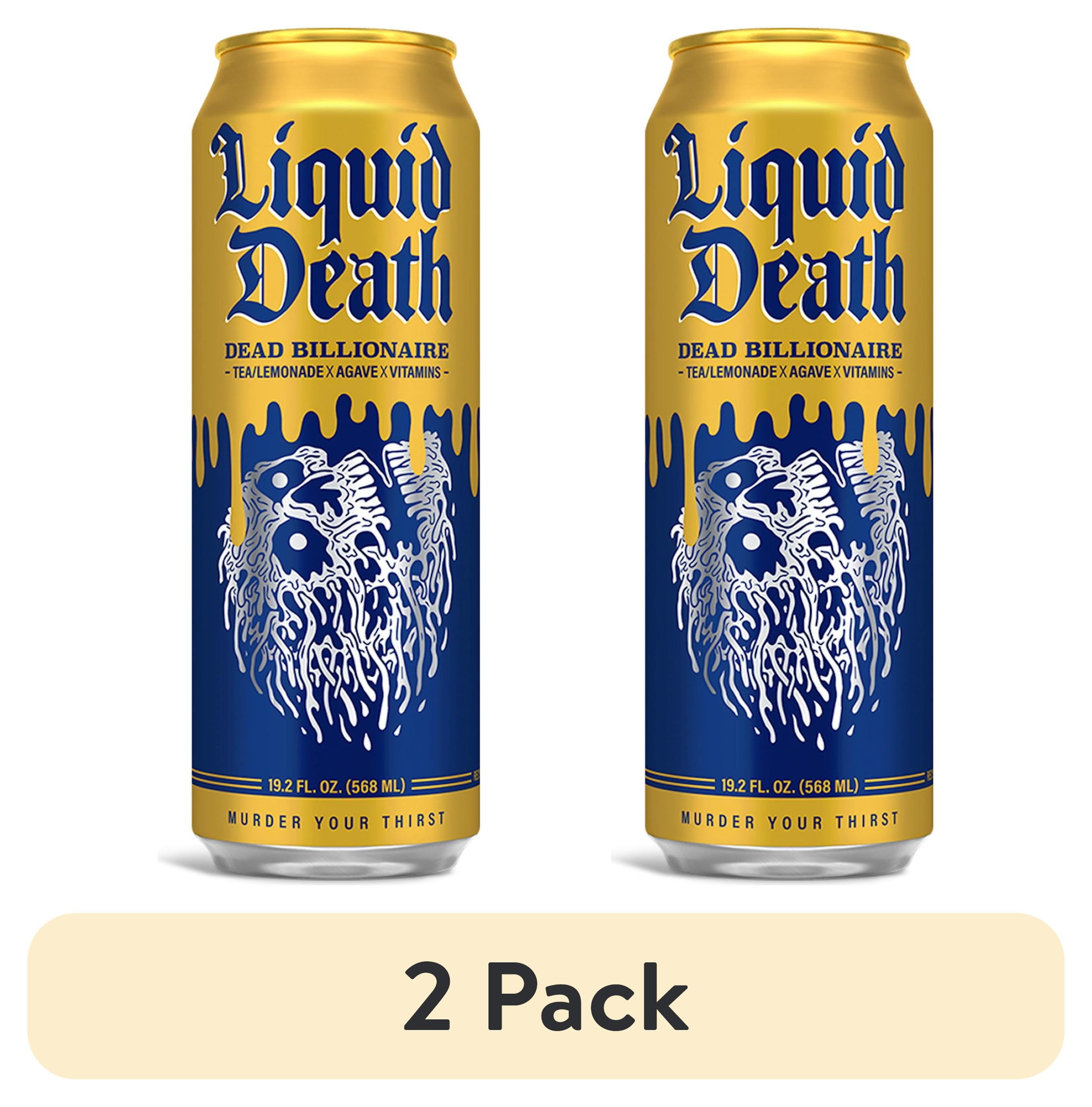 (2 pack) Liquid Death, Dead Billionaire Iced Tea, 19.2 Oz King Sized ...