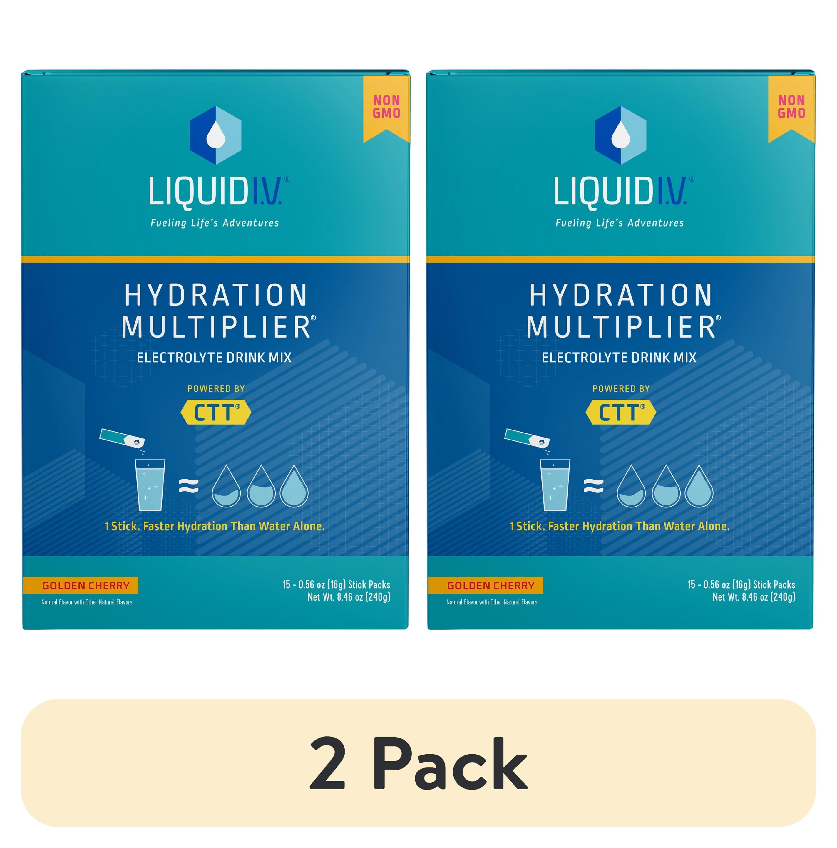 (2 pack) Liquid I.V.® Golden Cherry Hydration Multiplier® Powdered ...