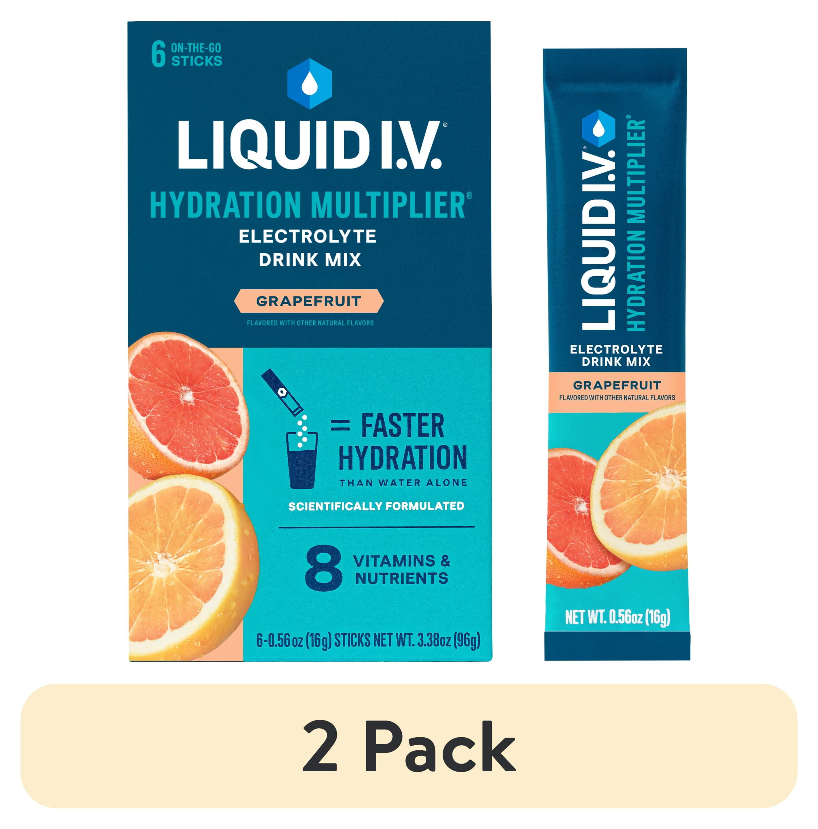 (2 pack) Liquid I.V.® Grapefruit Hydration Multiplier® Powdered ...