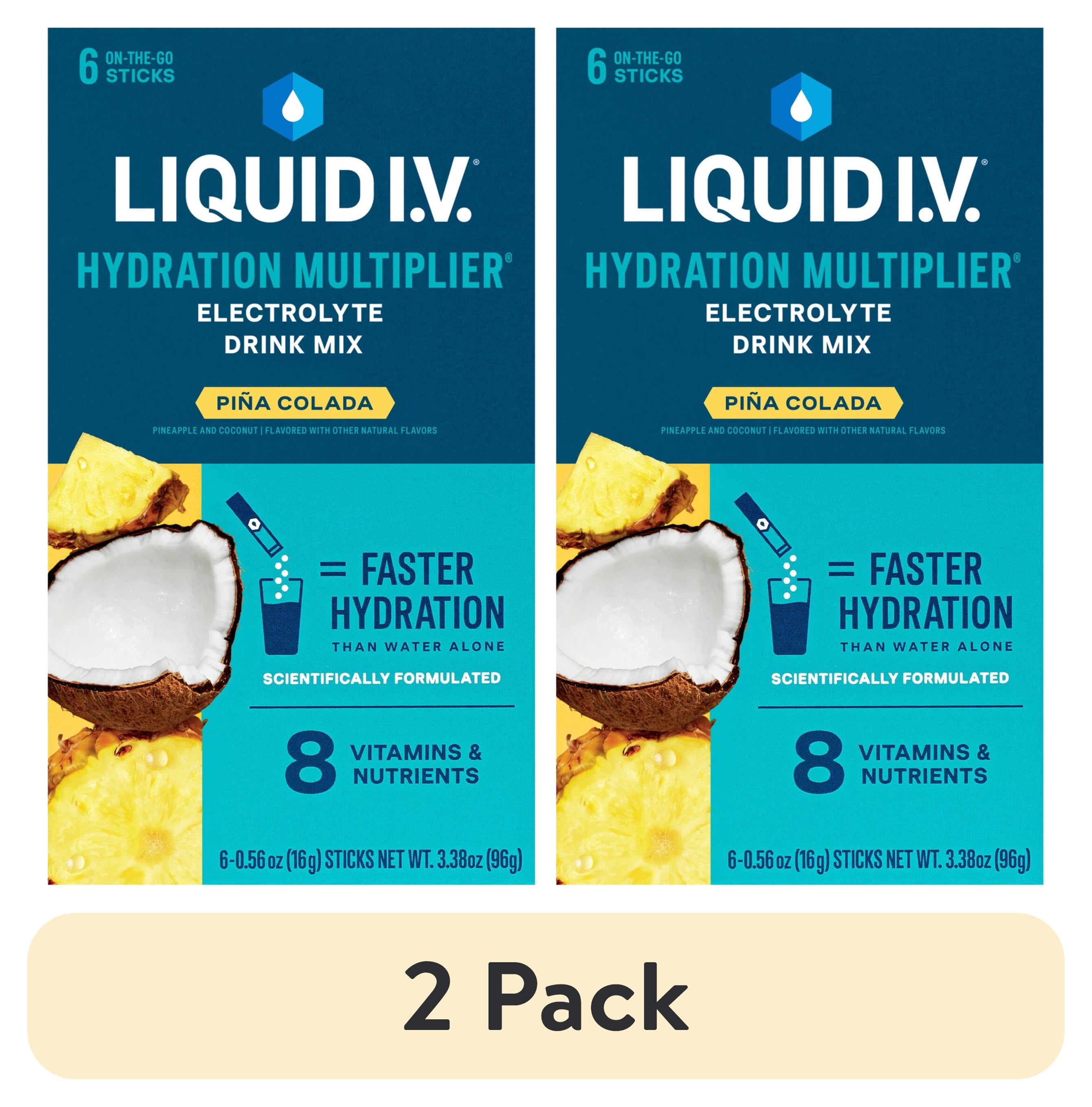 (2 pack) Liquid I.V. Hydration Multiplier Pina Colada Powdered ...