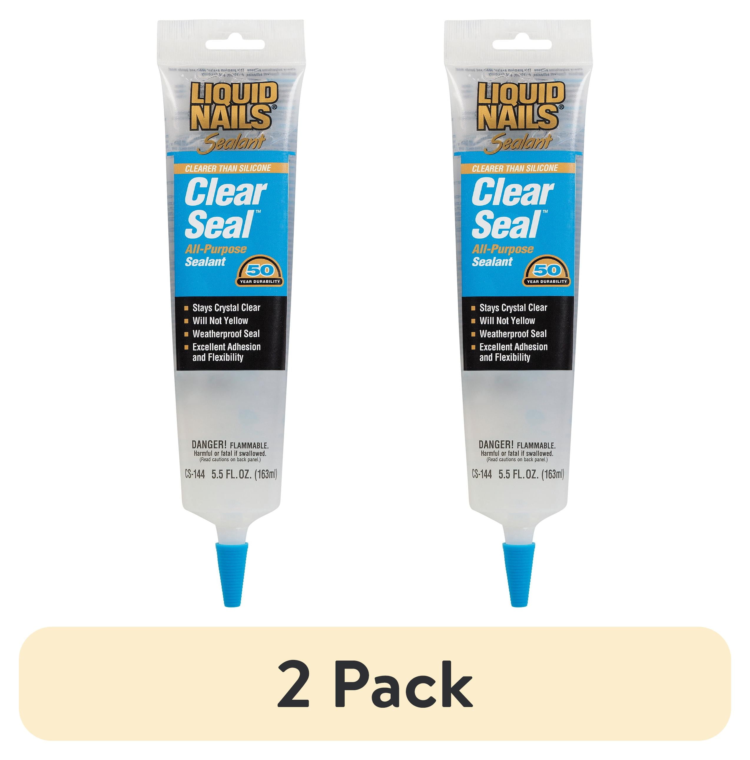 (2 pack) Liquid Nails Clear Seal CS-144 5.5 oz. All-Purpose Sealant ...