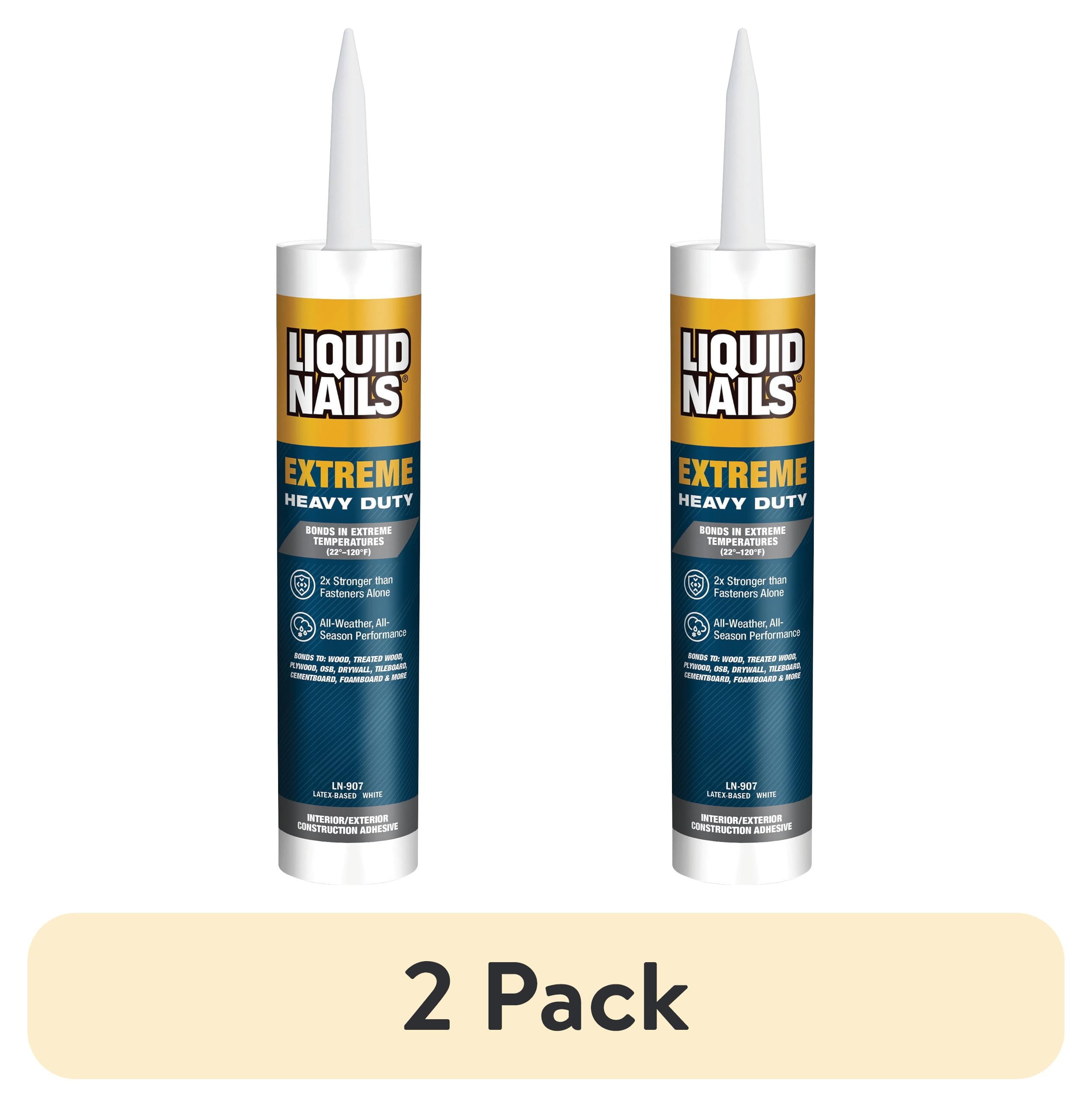 (2 pack) Liquid Nails Extreme Heavy Duty White Hardware Adhesive 10 oz ...