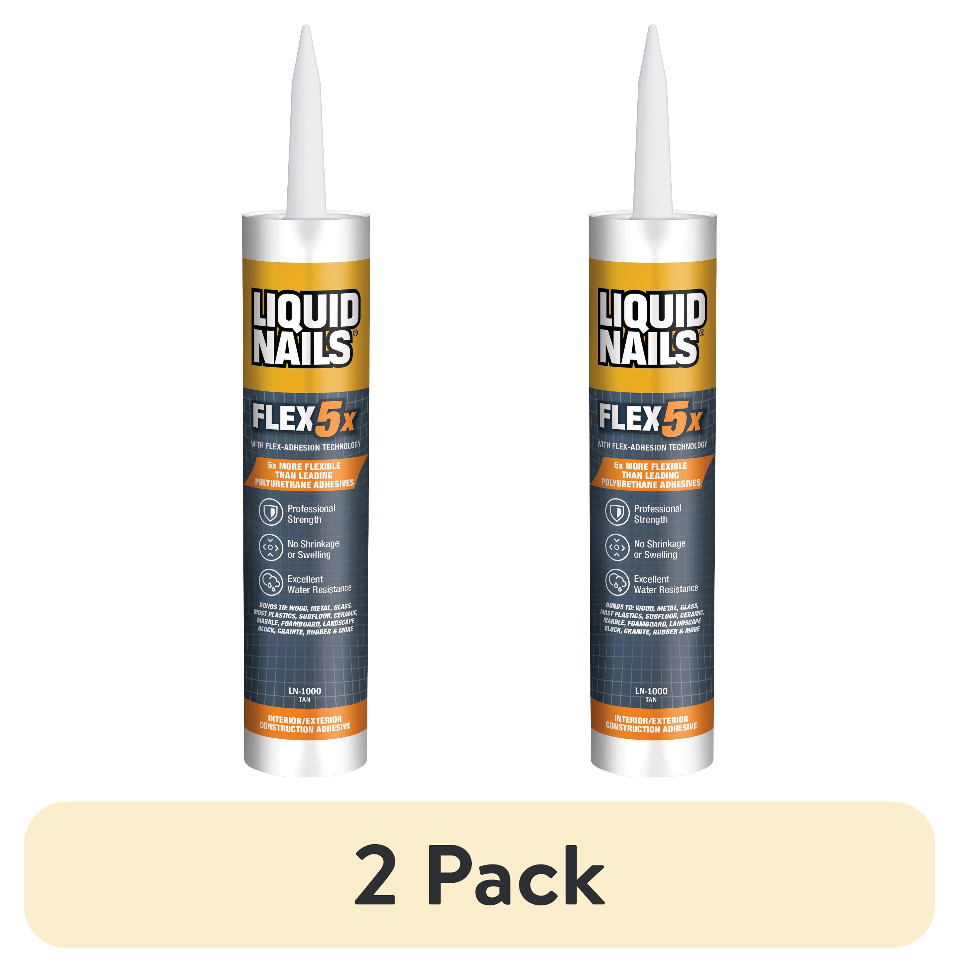 (2 pack) Liquid Nails Flex 5x 10 oz Interior & Exterior Construction ...