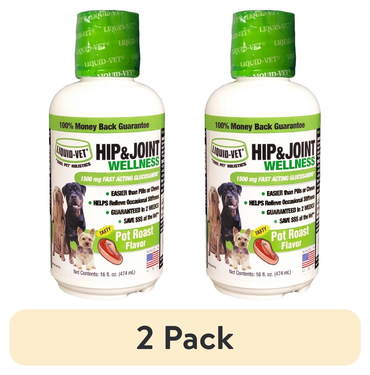 (2 pack) Liquid-Vet Hip & Joint Wellness Supplement for Dogs with ...