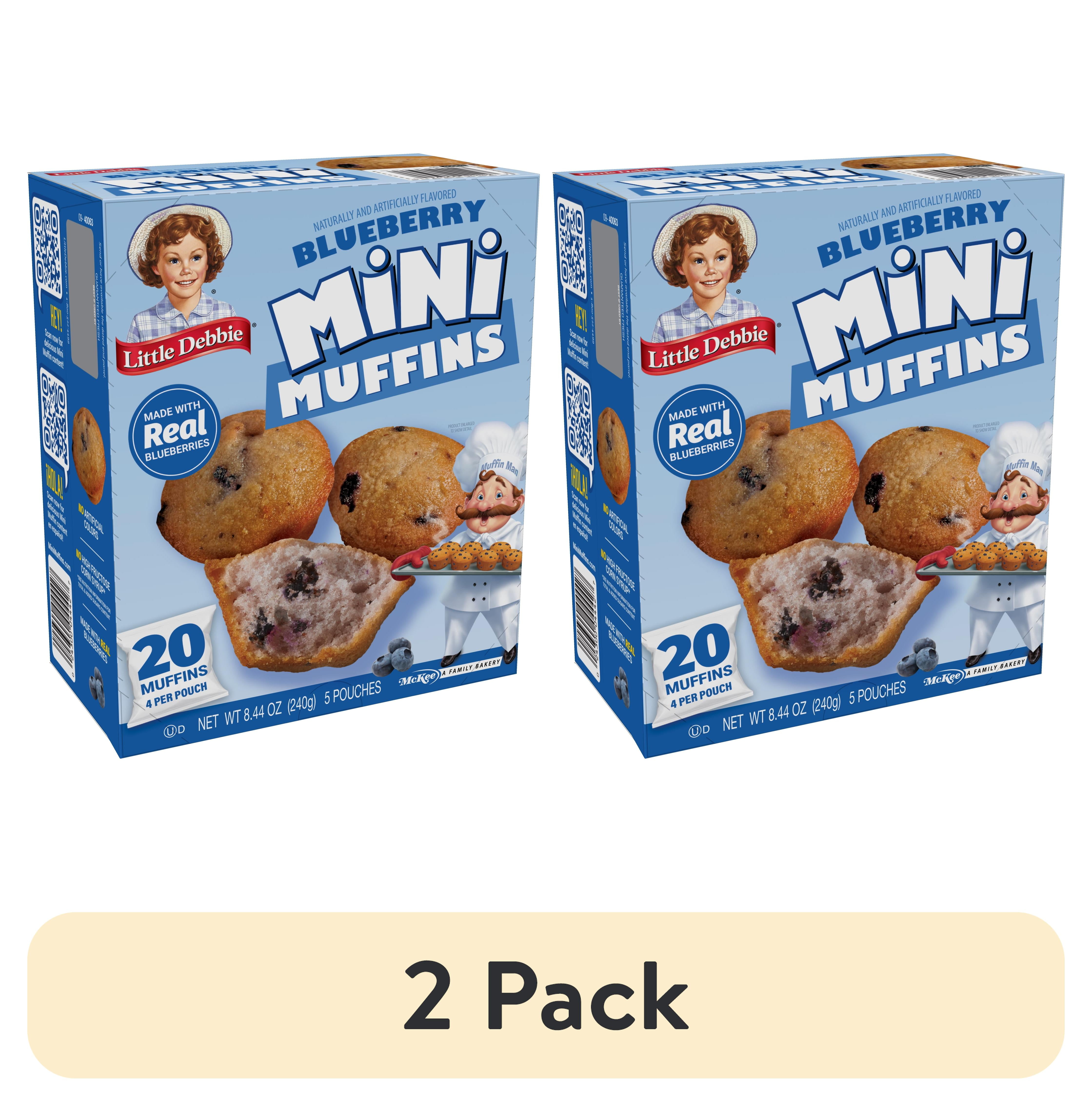 (2 pack) Little Debbie Blueberry Mini Muffins, 8.44 oz (5 Count ...