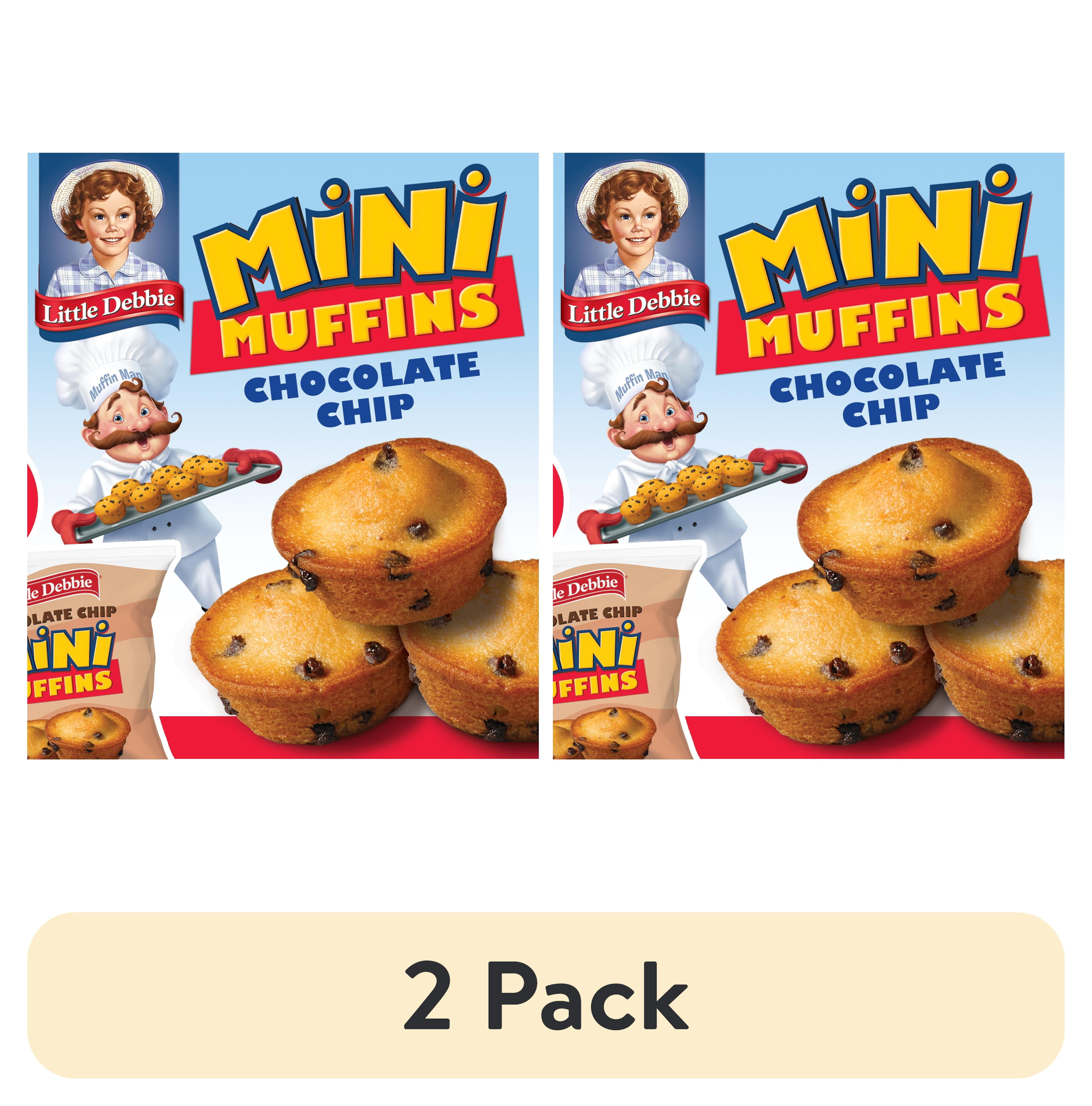 (2 pack) Little Debbie Chocolate Chip Mini Muffins, 8.44 oz (5 Count ...