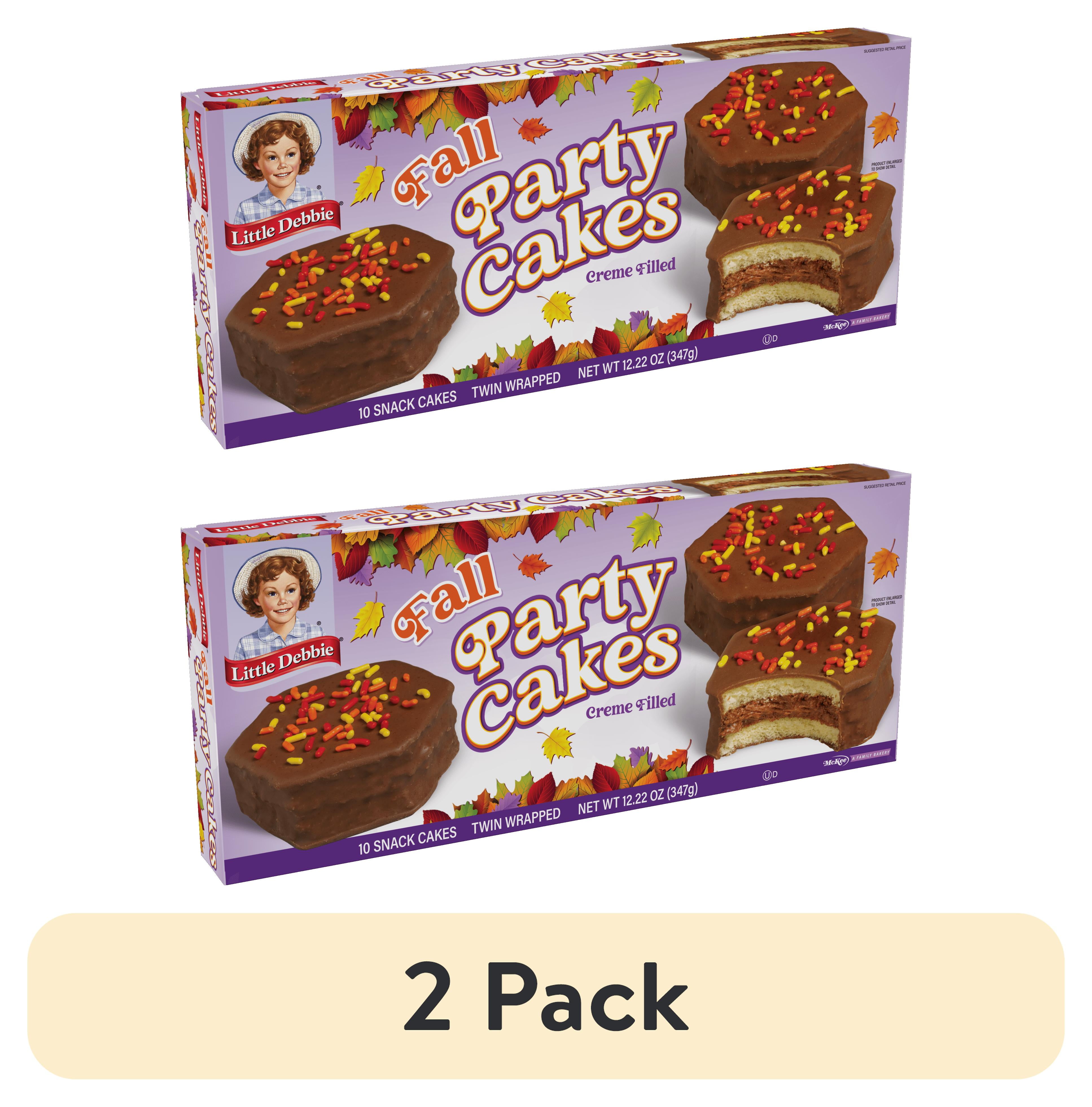 (2 pack) Little Debbie Fall Party Chocolate Snack Cakes, 12.22 oz (10 ...