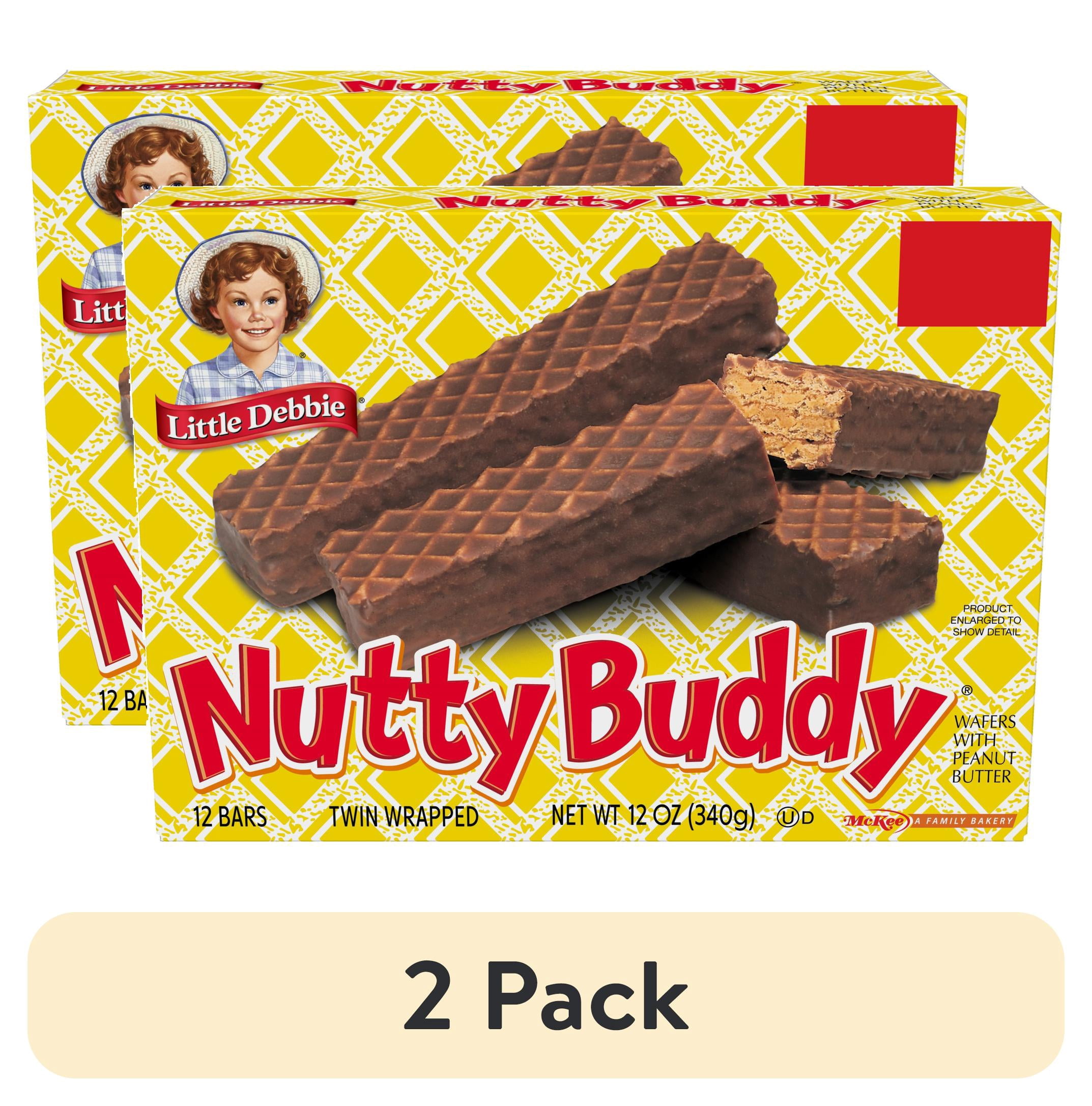 (2 pack) Snack Cakes, Little Debbie Family Pack NUTTY BUDDY® wafers ...