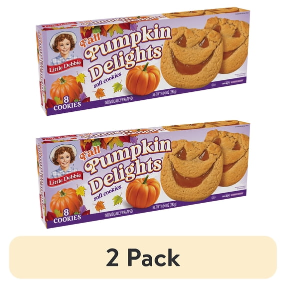 (2 pack) Little Debbie Pumpkin Delights Cookies, 9.96 oz, 8 Count ...