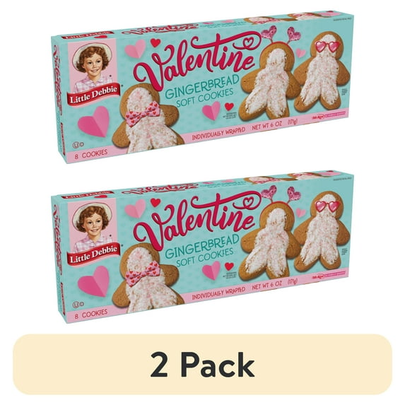 (2 pack) Snack Cakes, Little Debbie Family Pack Gingerbread Cookies ...