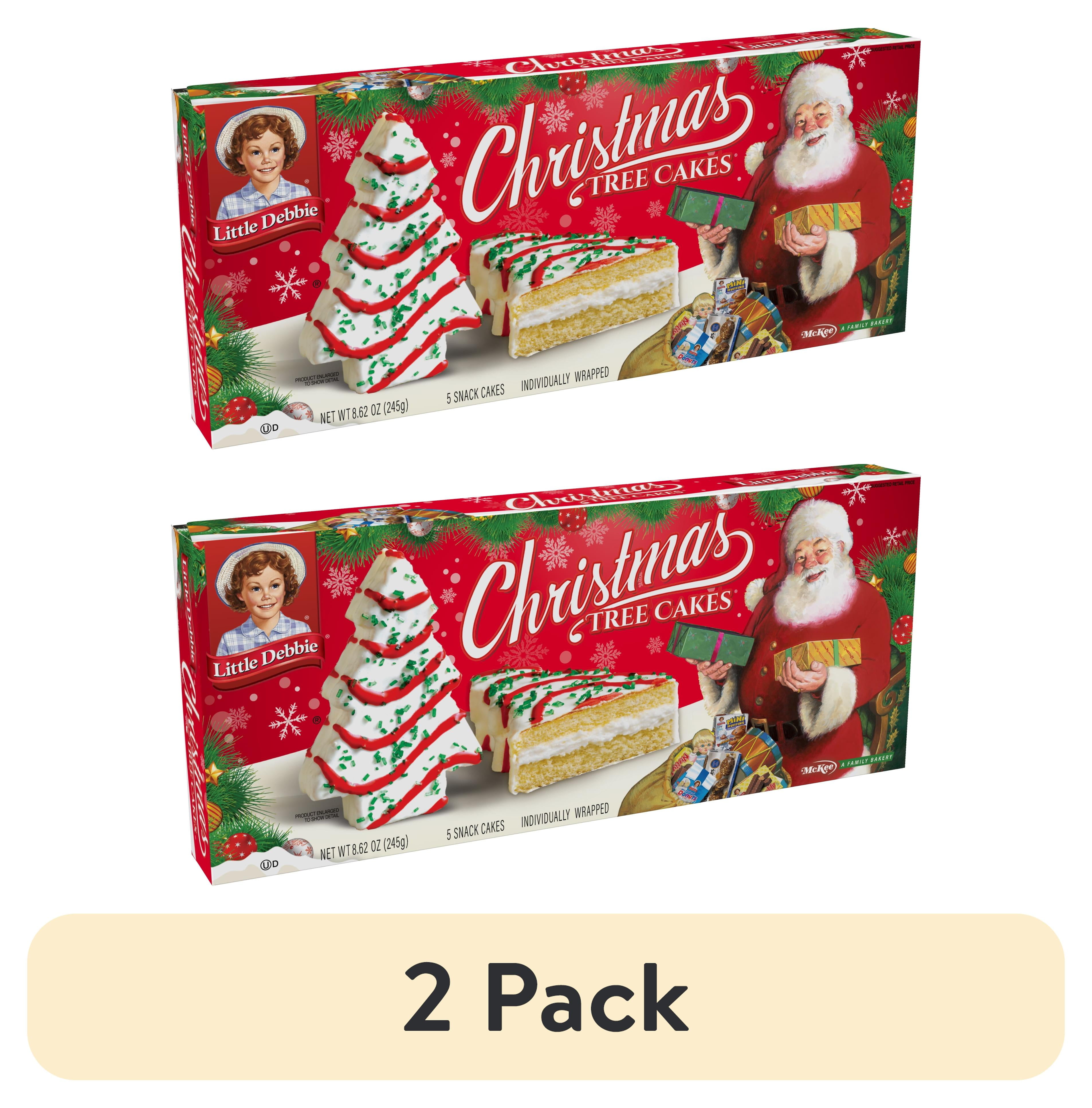 (2 pack) Little Debbie Vanilla Christmas Tree Cakes, 8.52 oz, 5 Count ...