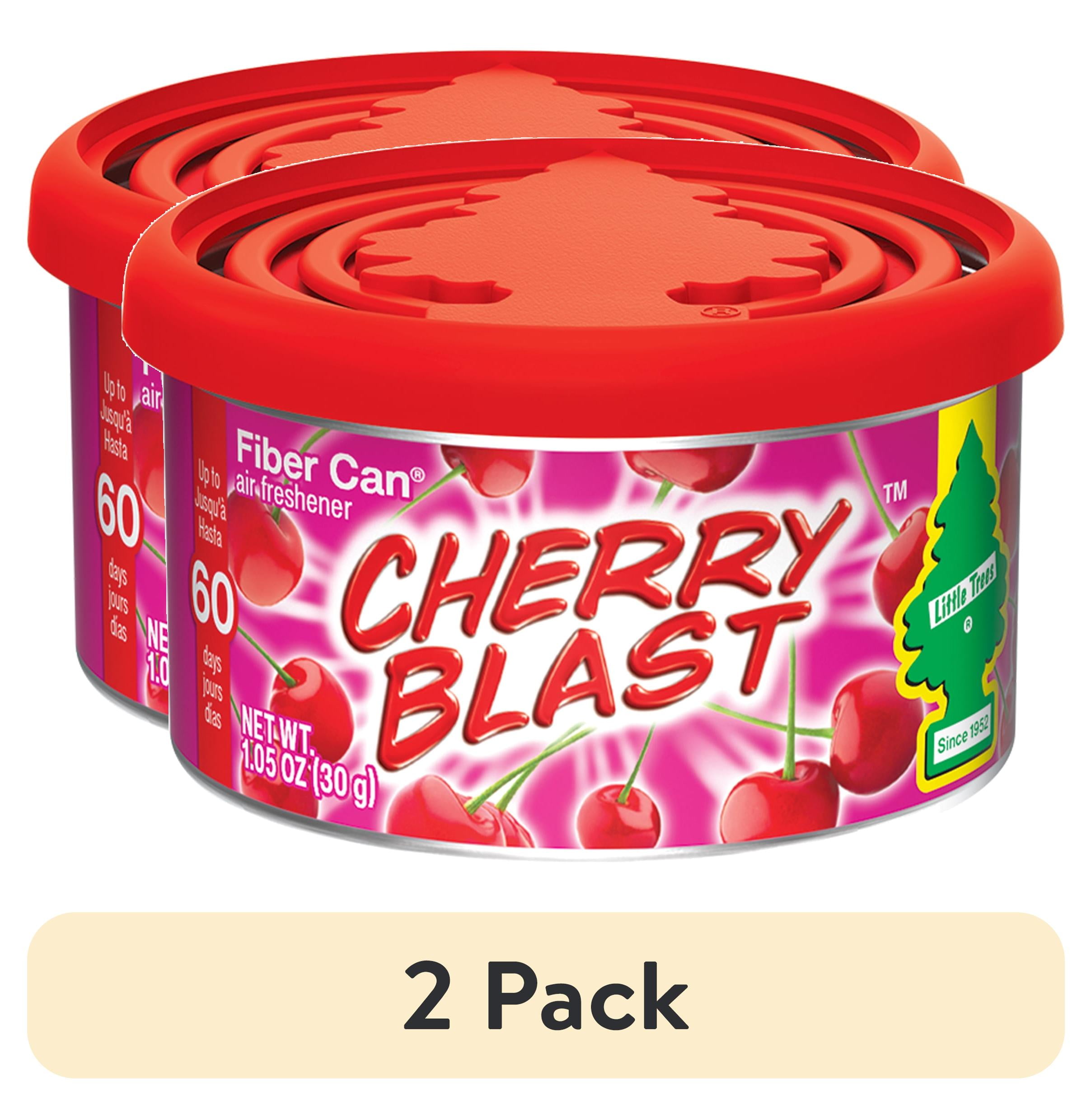 (2 pack) Little Trees Air Freshener Fiber Can Cherry Blast 1.05oz ...