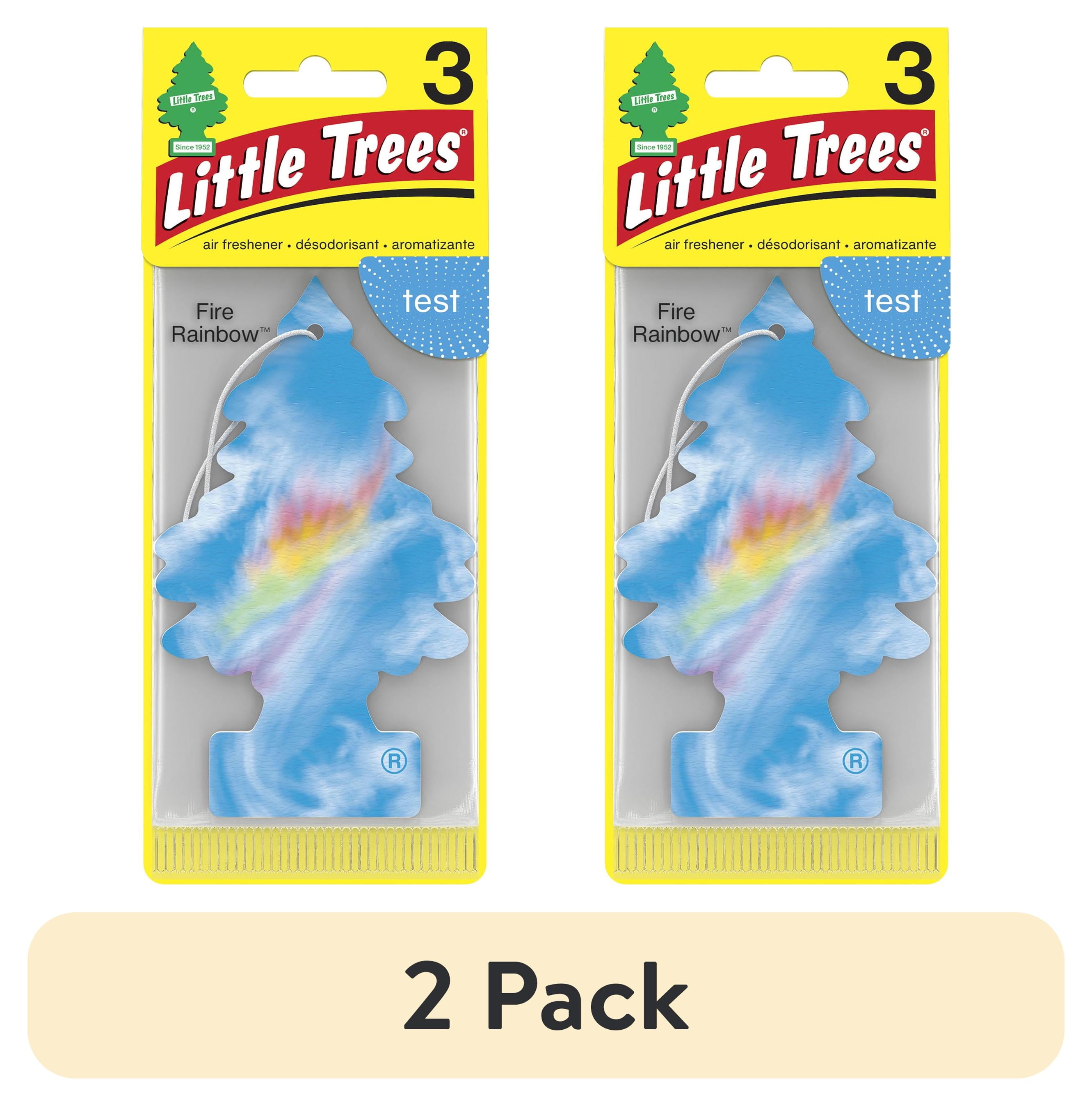 (2 pack) Little Trees Air Freshener Fire Rainbow Fragrance 3-Pack ...