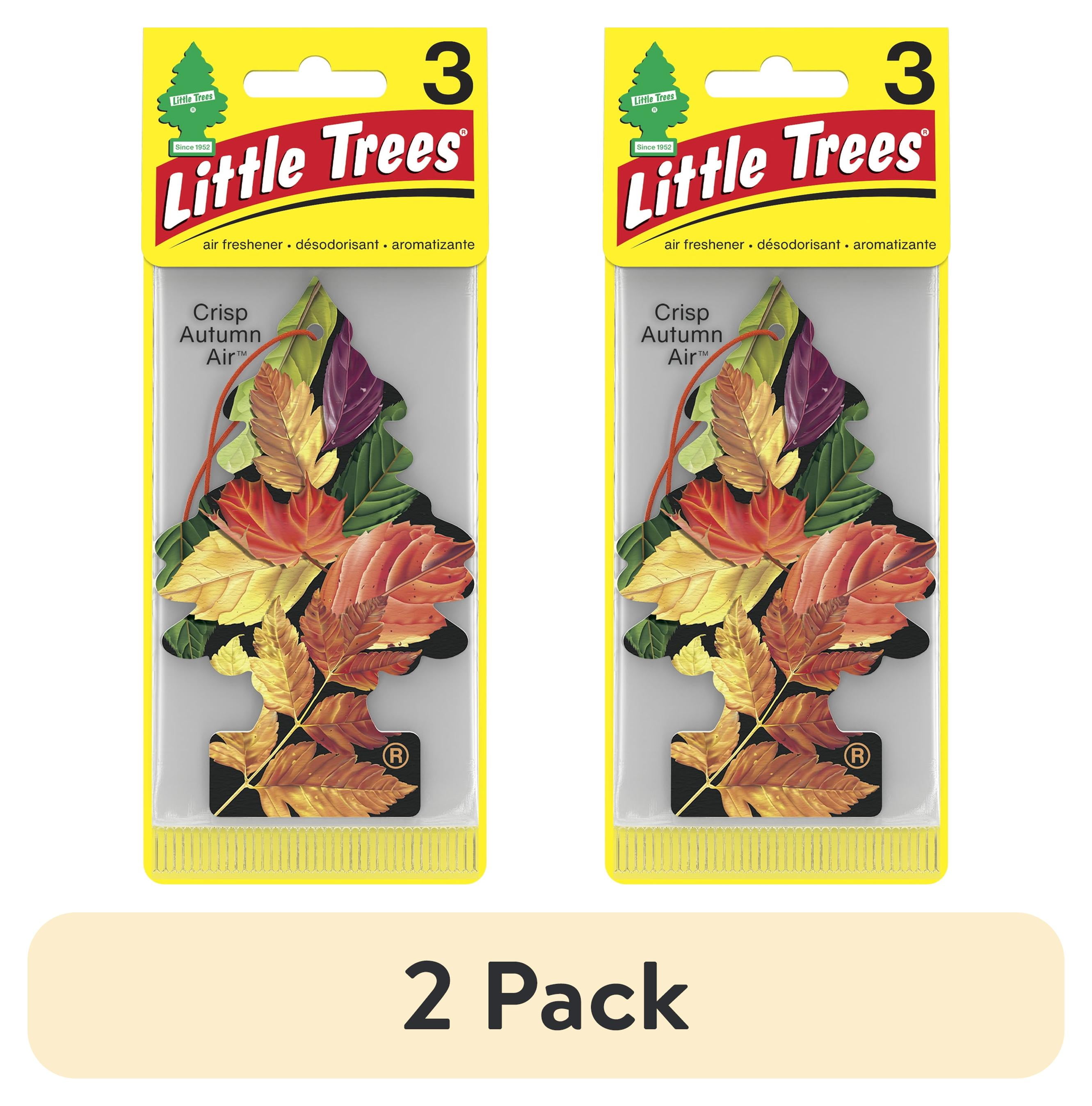 (2 pack) Little Trees Air Freshener Crisp Autumn Air Fragrance 3-Pack ...