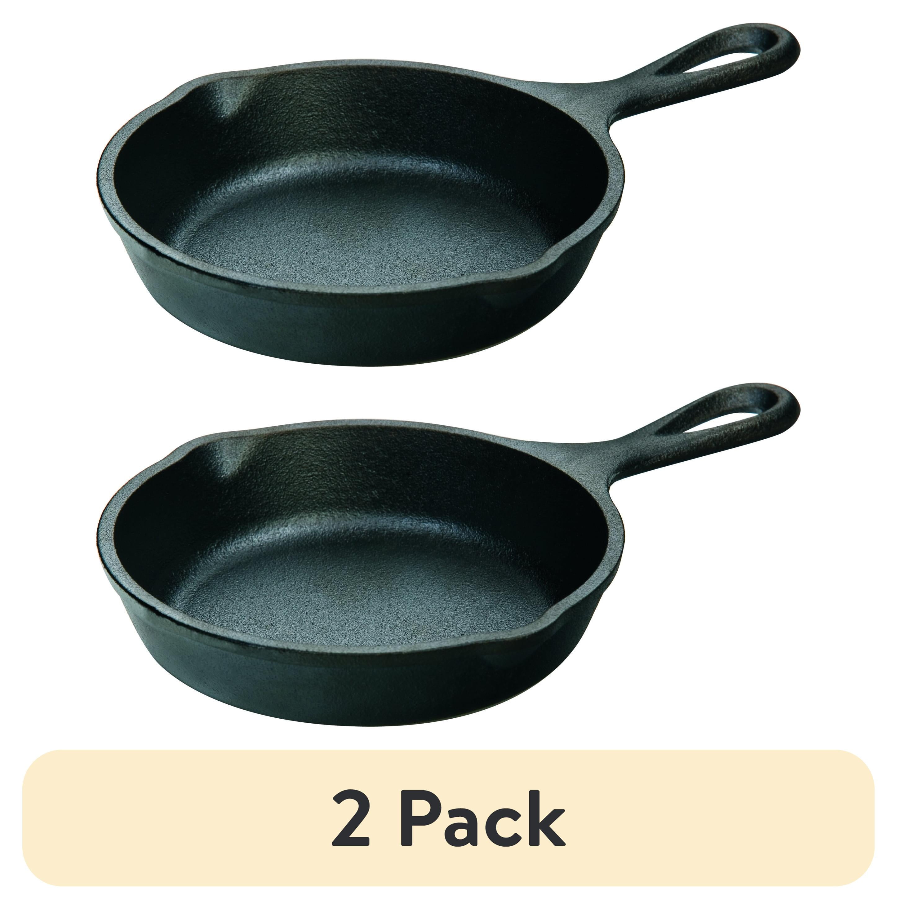 (2 pack) Lodge H5MS 5" Cast Iron Skillet - Walmart.com
