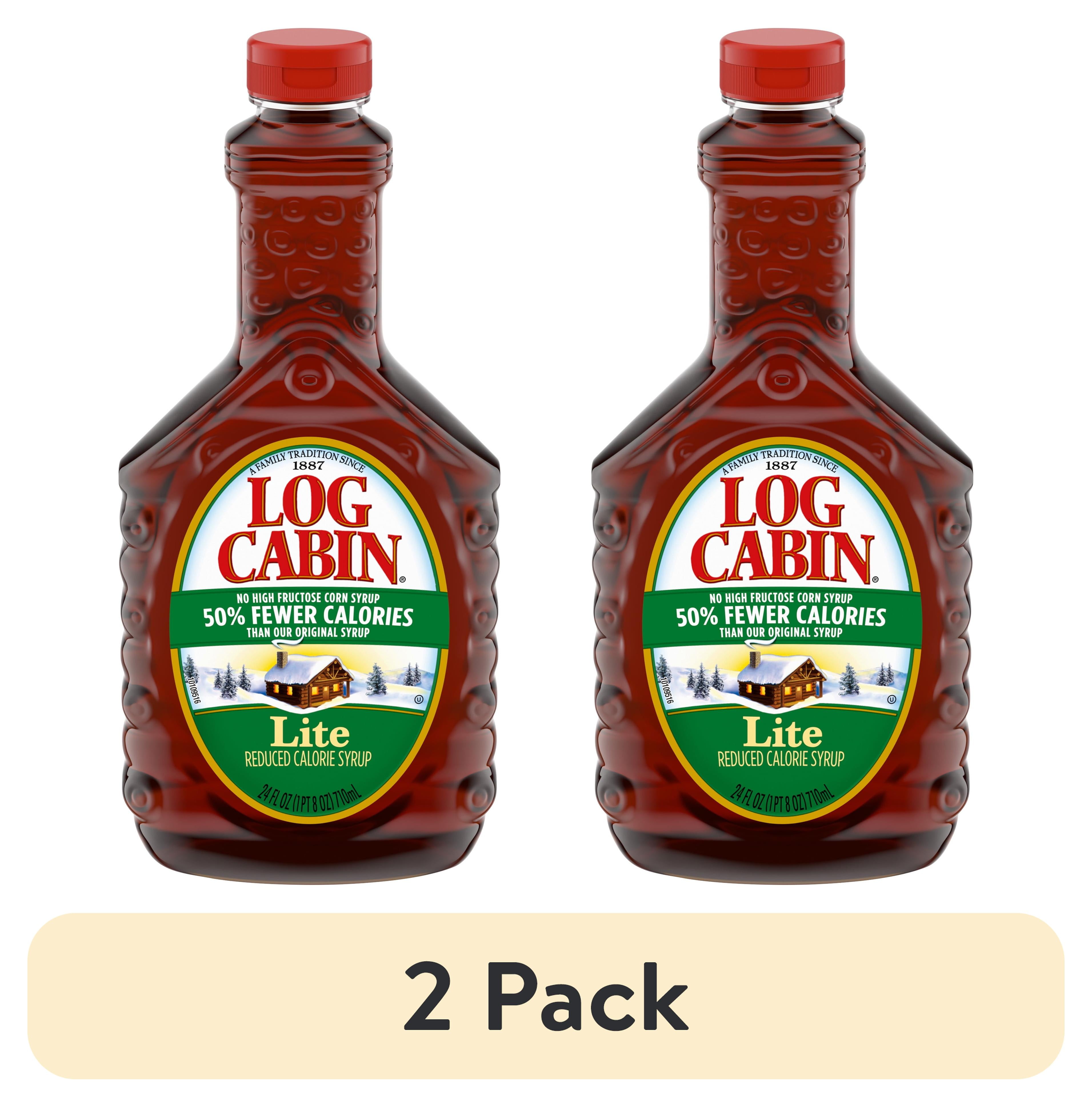 (2 pack) Log Cabin Lite Pancake Syrup, 24 fl oz - Walmart.com
