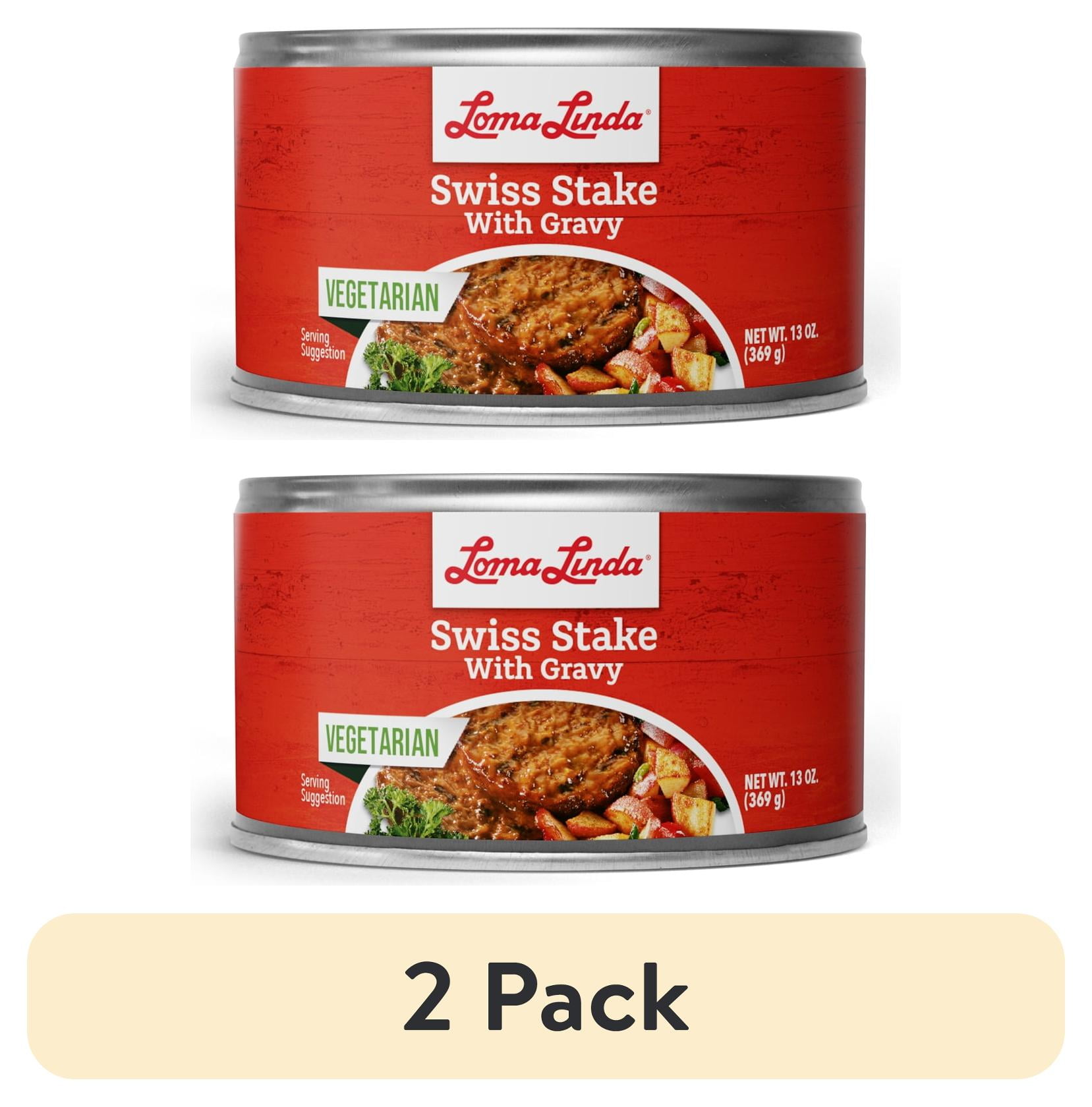 (2 pack) Loma Linda Swiss Stake, with Gravy, 13 Oz - Walmart.com