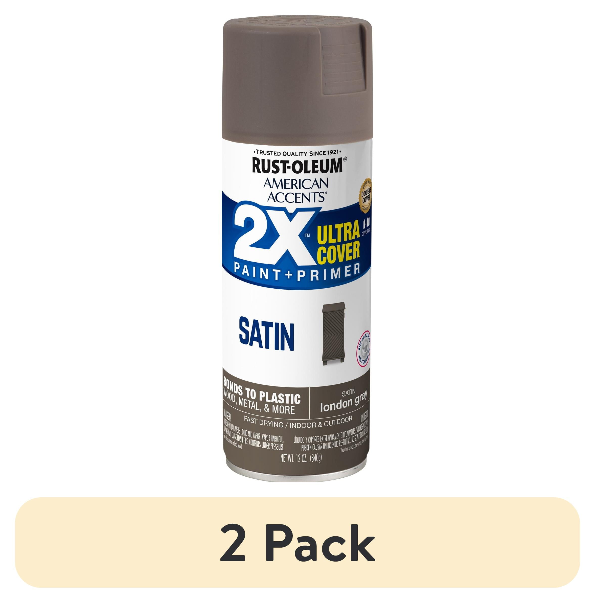 (2 pack) London Gray, Rust-Oleum American Accents 2X Ultra Cover Satin ...
