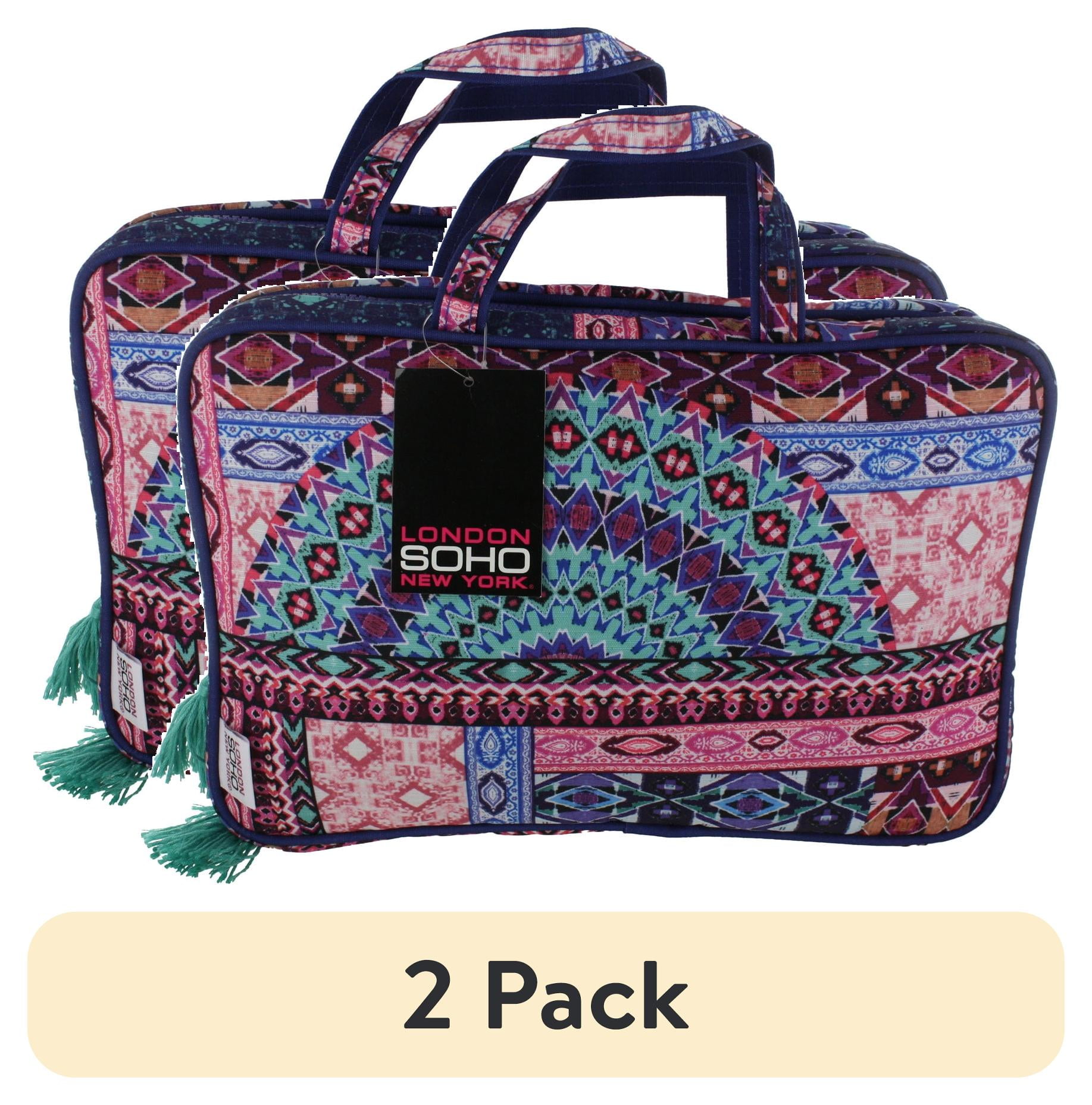 (2 pack) London SOHO FUNKtionally Fun Zippered Bohemian Chic Design ...