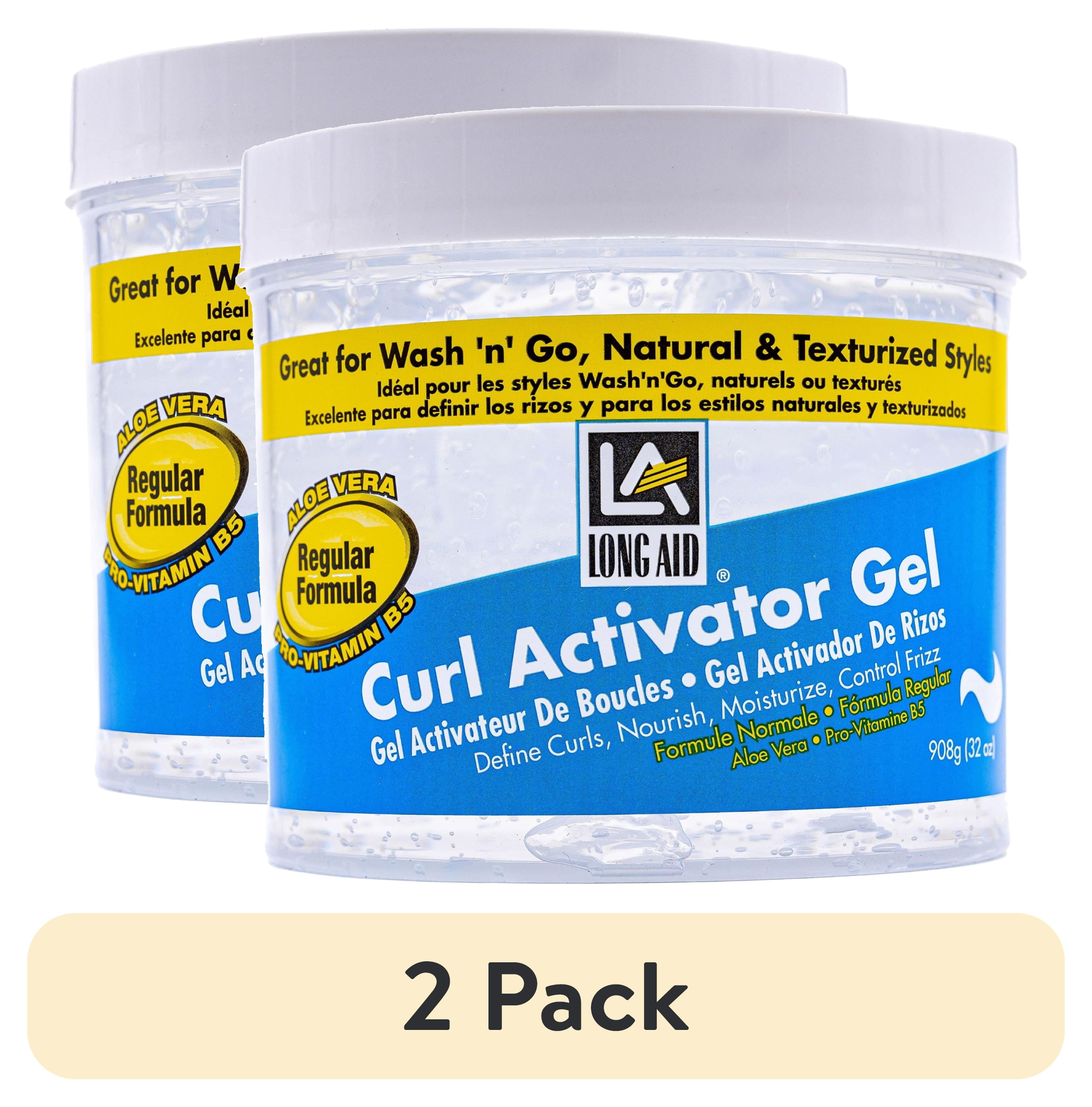 (2 pack) Long Aid Curl Activator Hair Styling Gel Regular, 32oz ...