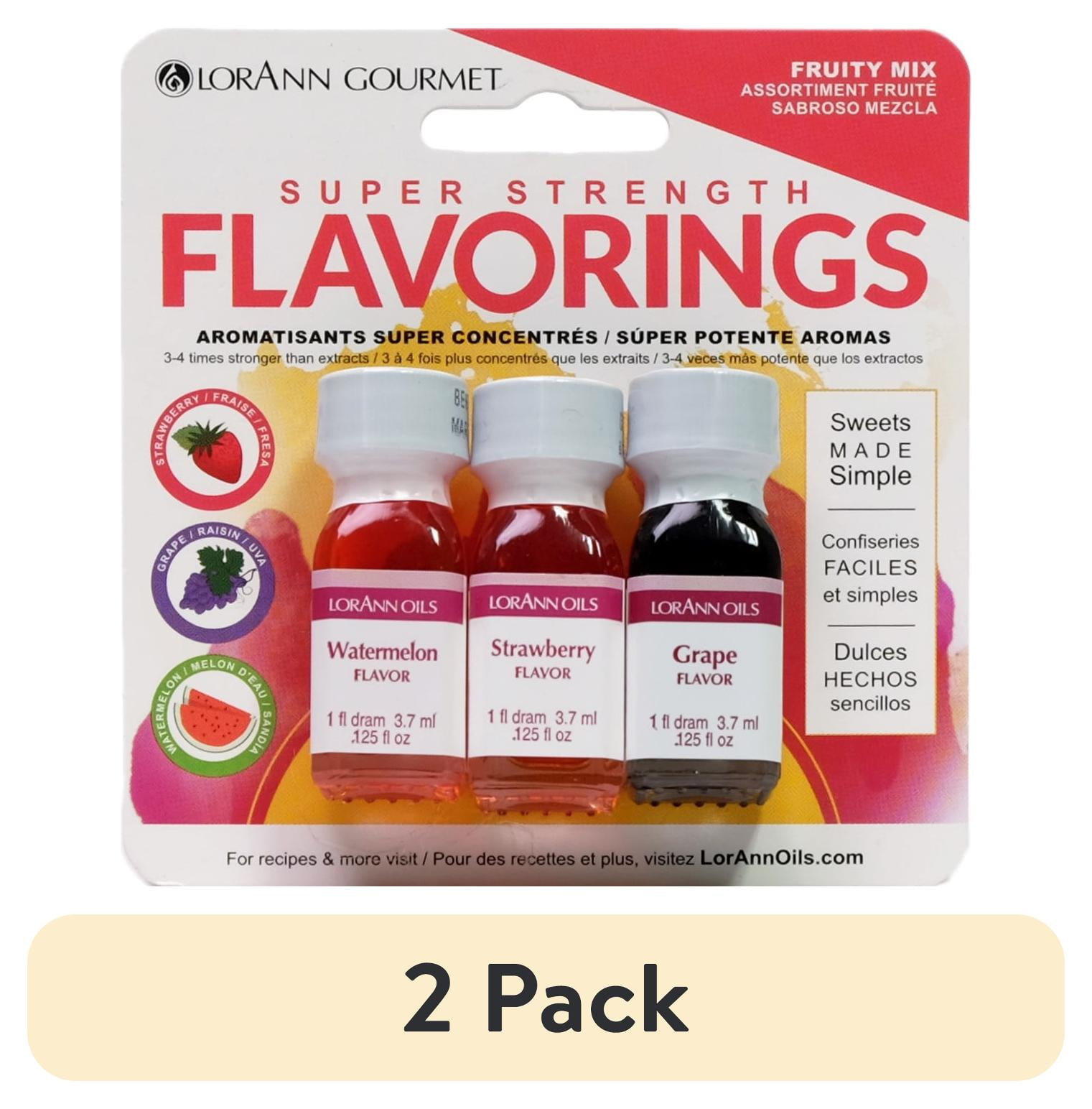 (2 pack) LorAnn Oils Fruity Mix Flavoring, 0.125oz, 3 Bottles ...