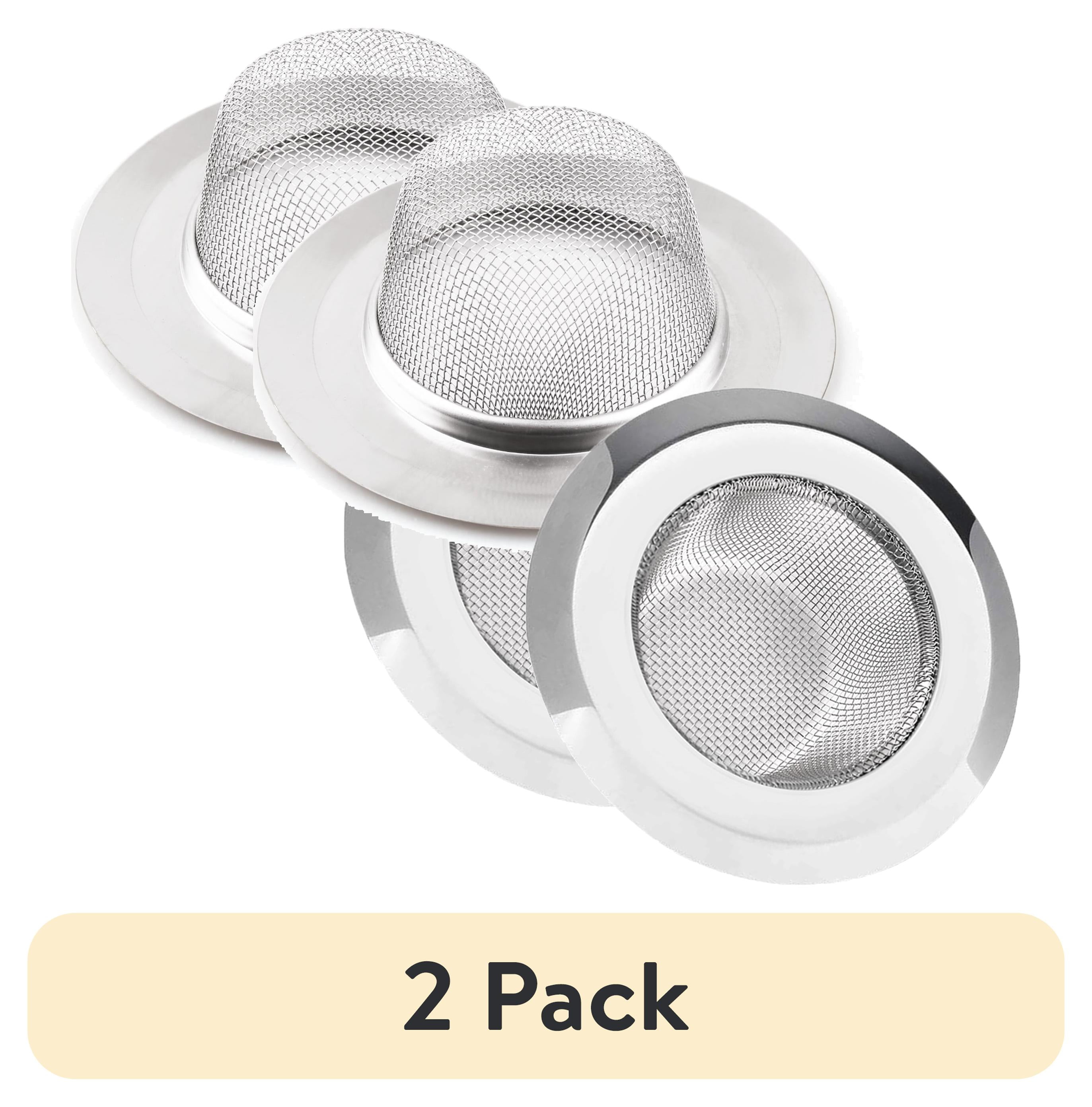 (2 pack) LotFancy 2 Kitchen Sink Strainer, 4.5 in Stainless Steel Mesh ...