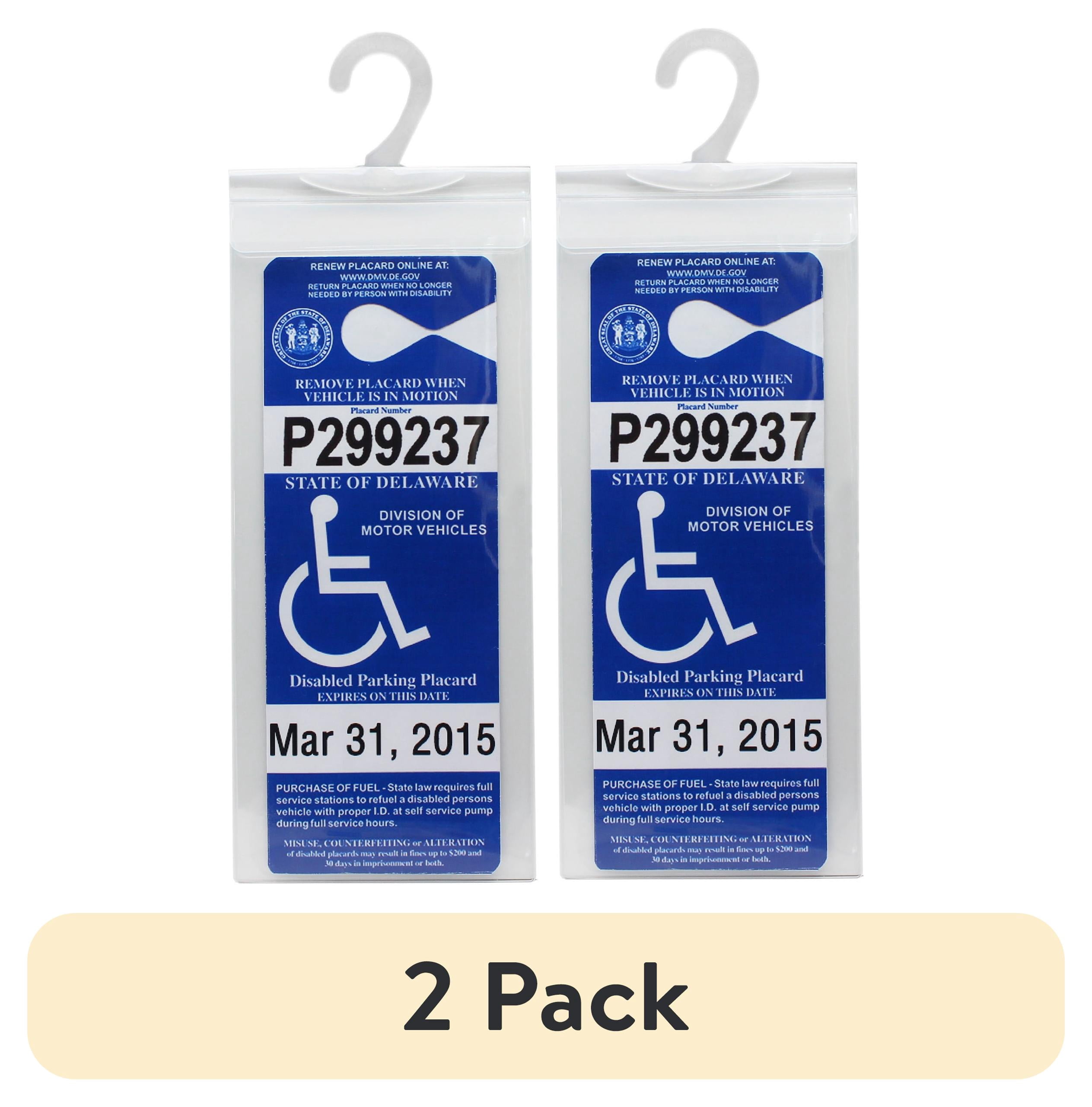 (2 pack) LotFancy Handicap Placard Holder- 10.6 x 5 in, Pack of 2 ...