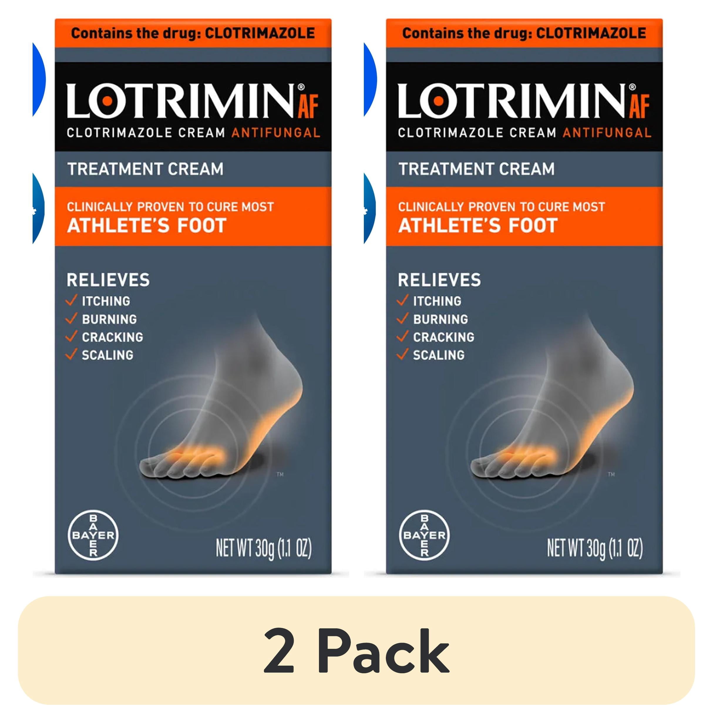 (2 pack) Lotrimin AF Clotrimazole Athlete's Foot Treatment Antifungal ...