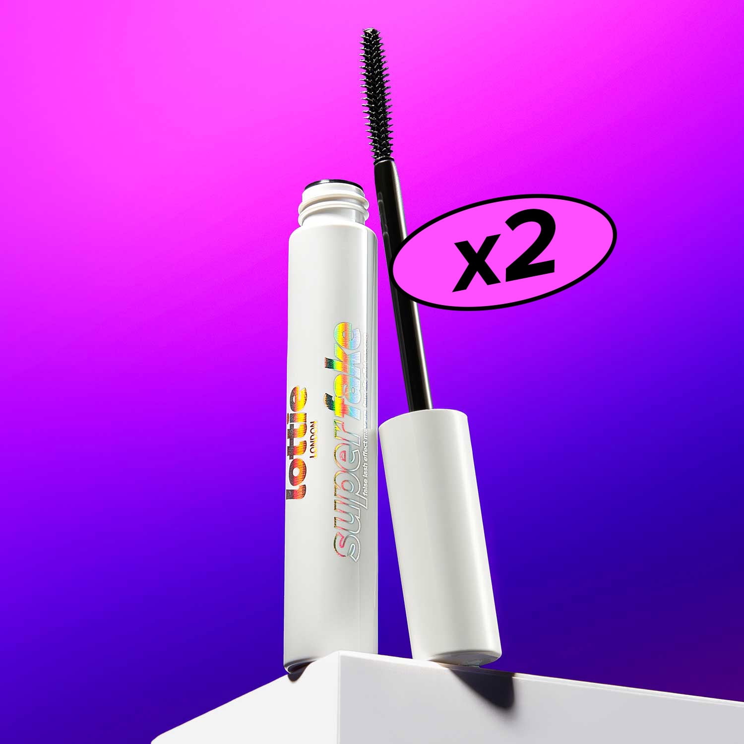(2 pack) Lottie London Superfake Mascara, Ultra Lengthening Vegan, 12 ...