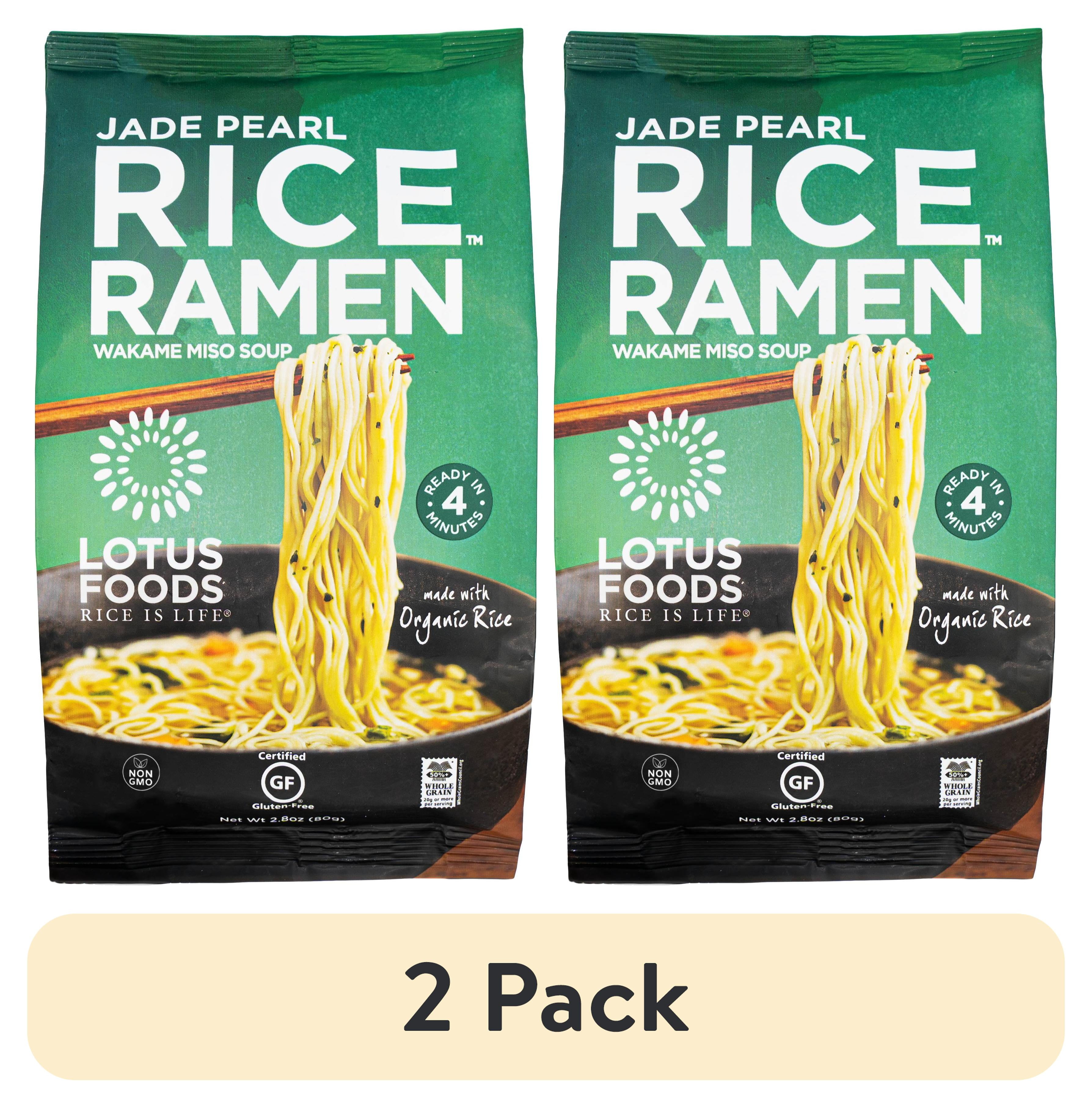 (2 pack) Lotus Foods Jade Pearl Rice Ramen With Wakame Miso Soup, 2.8 ...