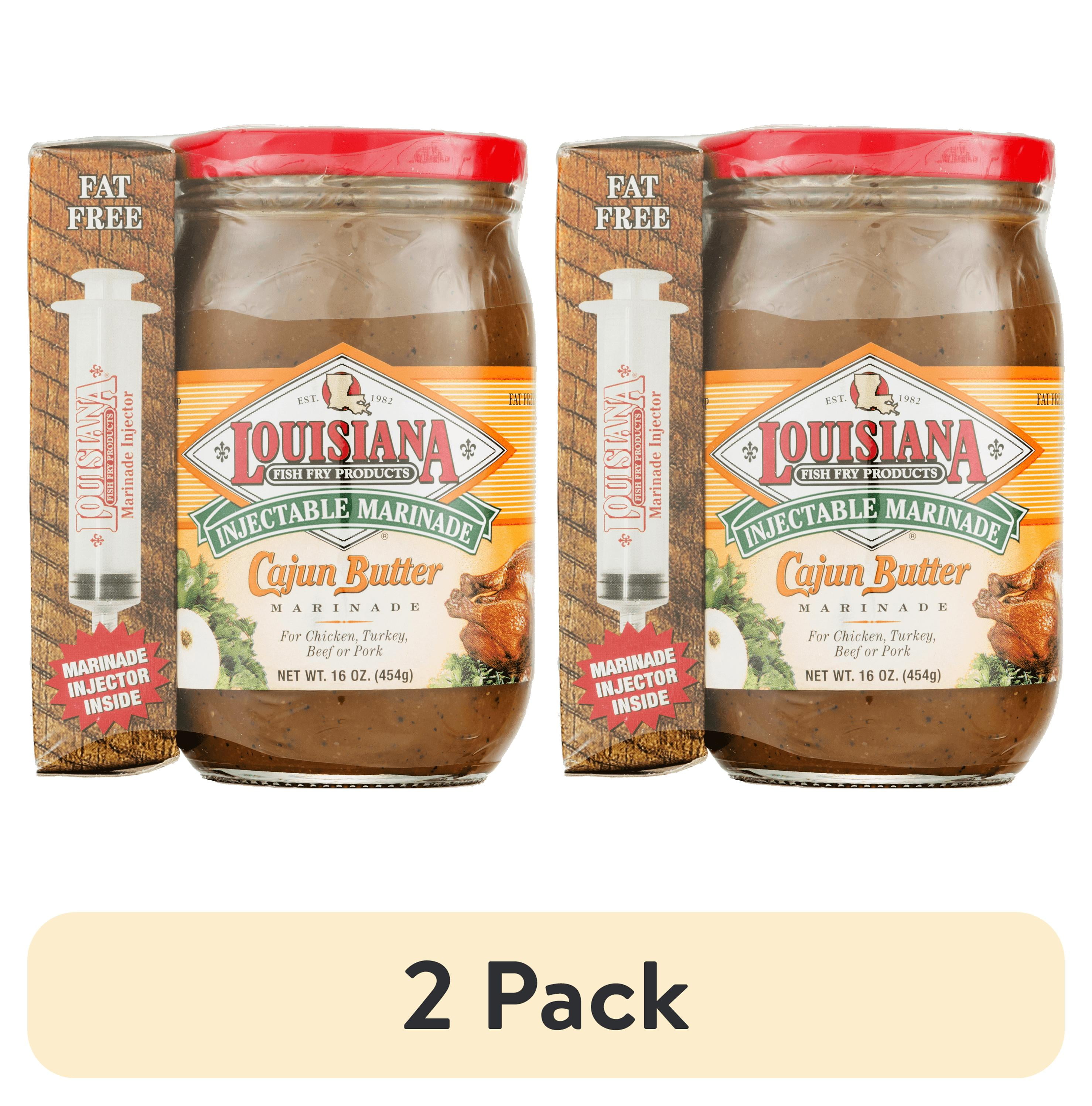 (2 pack) Louisiana Fish Fry Injectable Cajun Butter Marinade, 16 oz ...