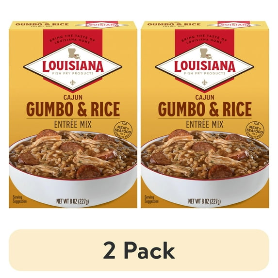 (2 pack) Louisiana Fish Fry Products Cajun Gumbo & Rice Entree Mix, 8oz - Walmart.com