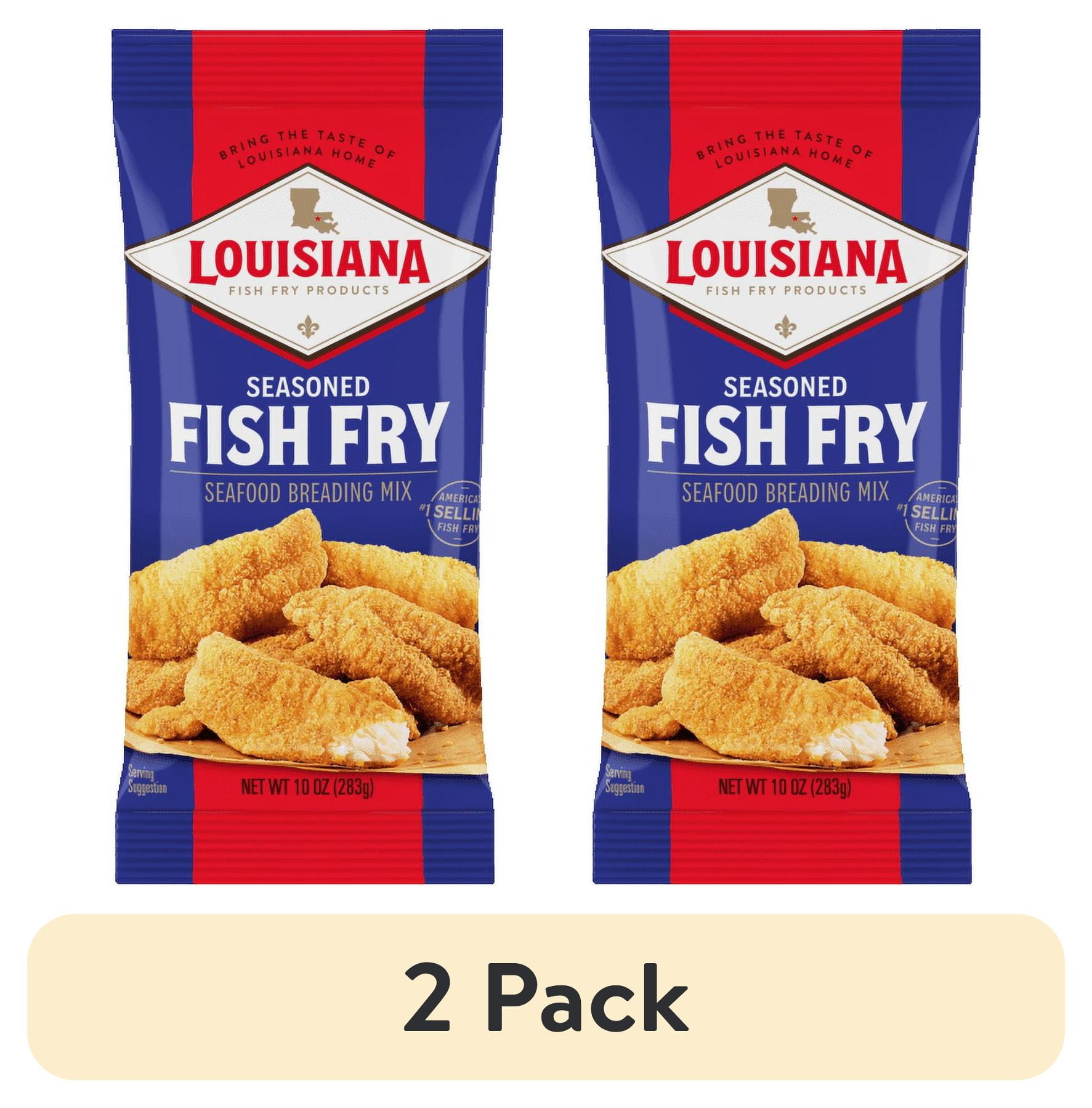 (2 pack) Louisiana Fish Fry Products Crispy Seasoned Fish Fry Seafood ...