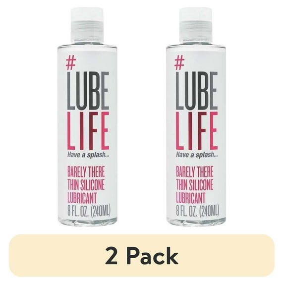 (2 pack) LubeLife Thin Silicone Based Personal Lubricant for Men, Women ...