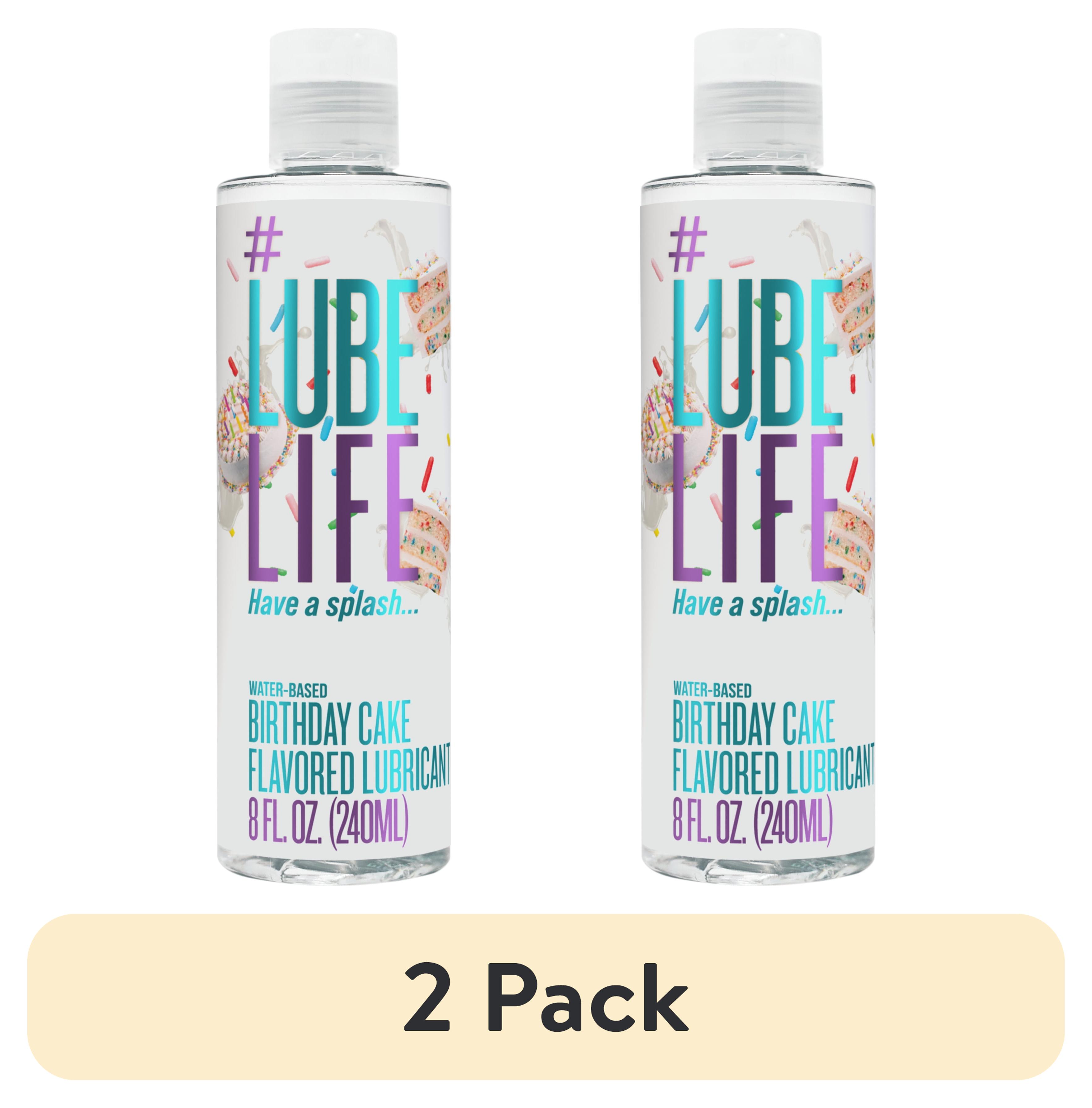 (2 pack) LubeLife Water-Based Birthday Cake Flavored Lubrication Gel, 8 ...