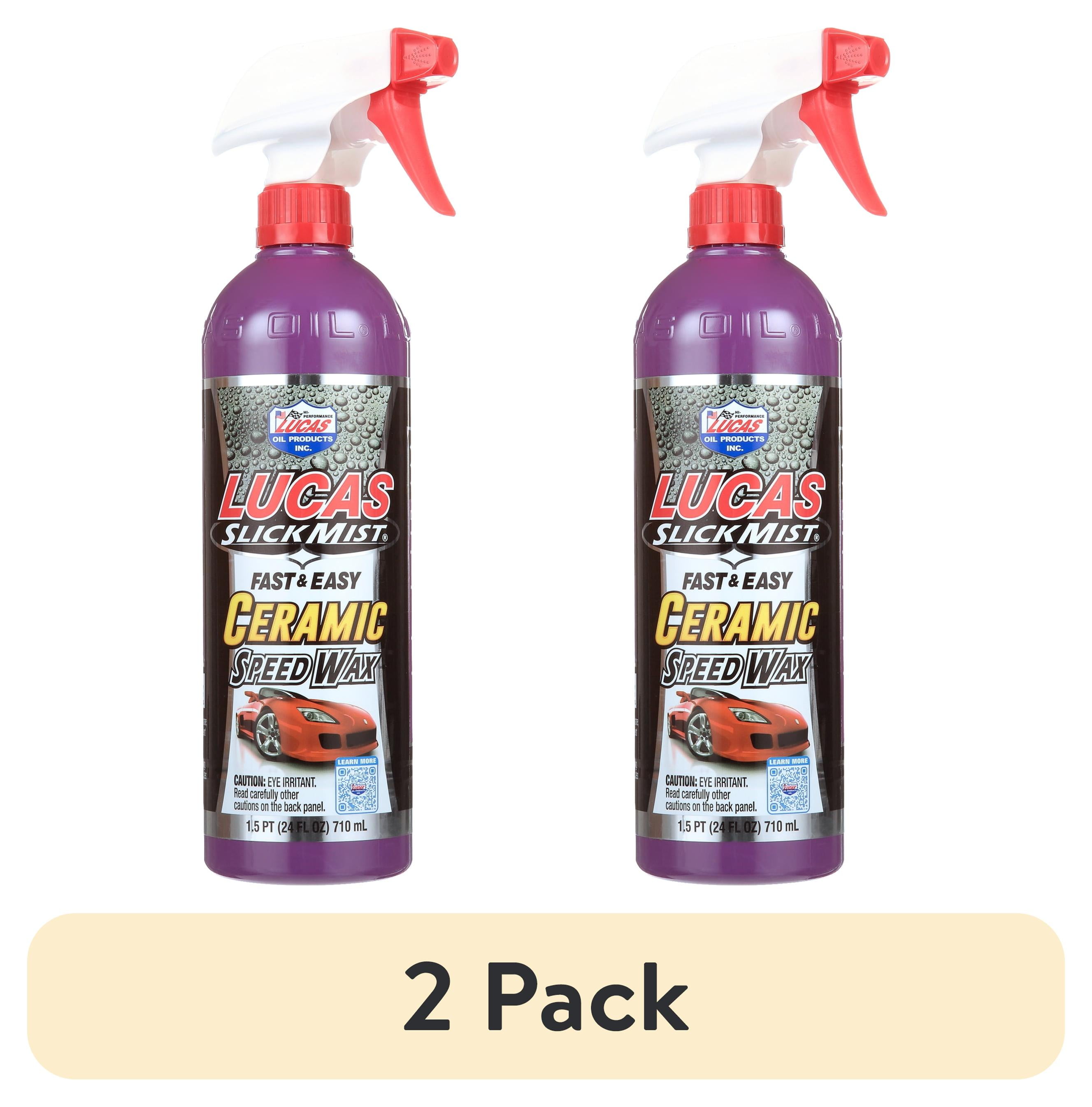 (2 pack) Lucas Oil 11294 Slick Mist Ceramic Speed Wax 24 Ounce Spray ...