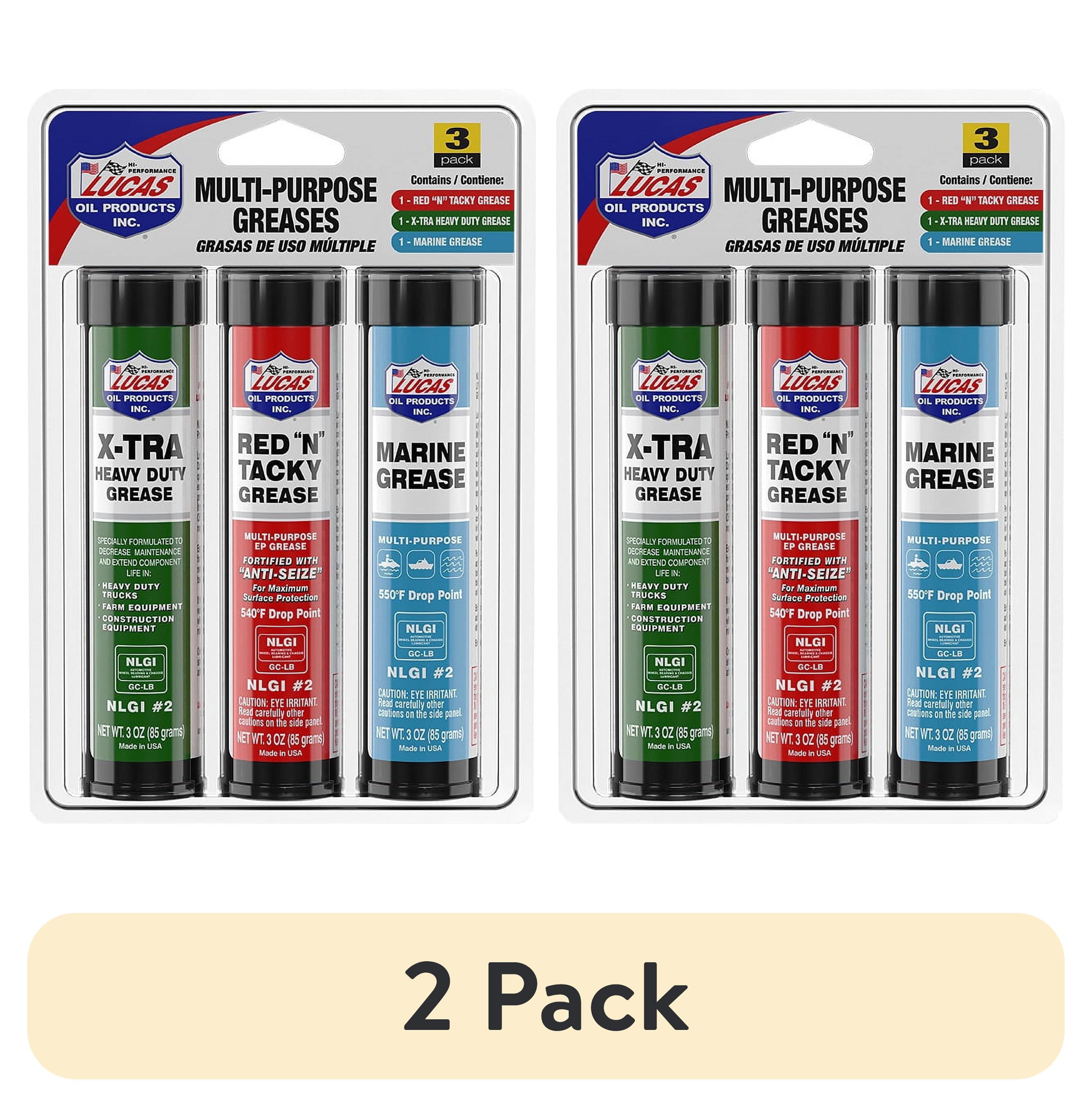 (2 pack) Lucas Oil Multi-Purpose Assorted Grease 3 packs of 3 Ounce ...