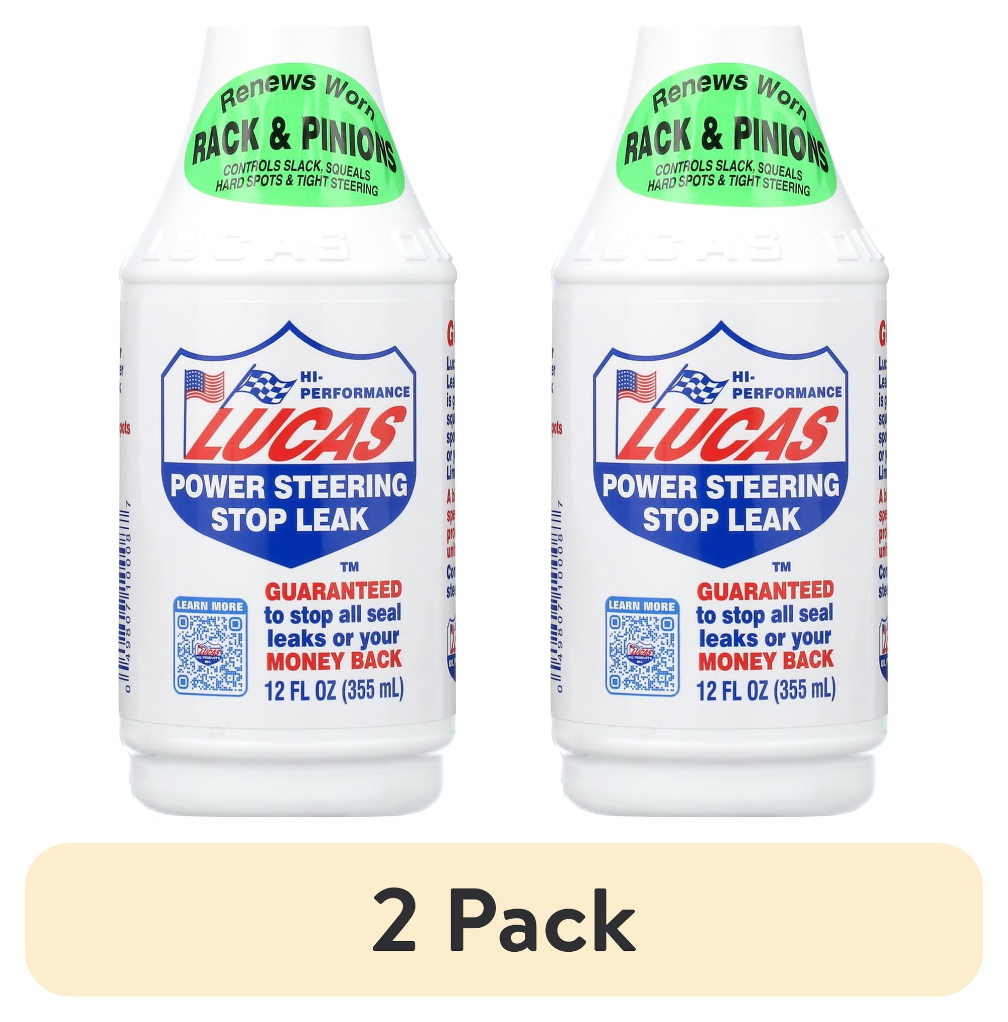 (2 pack) Lucas Oil Power Steering Stop Leak 12 Ounce Automotive ...