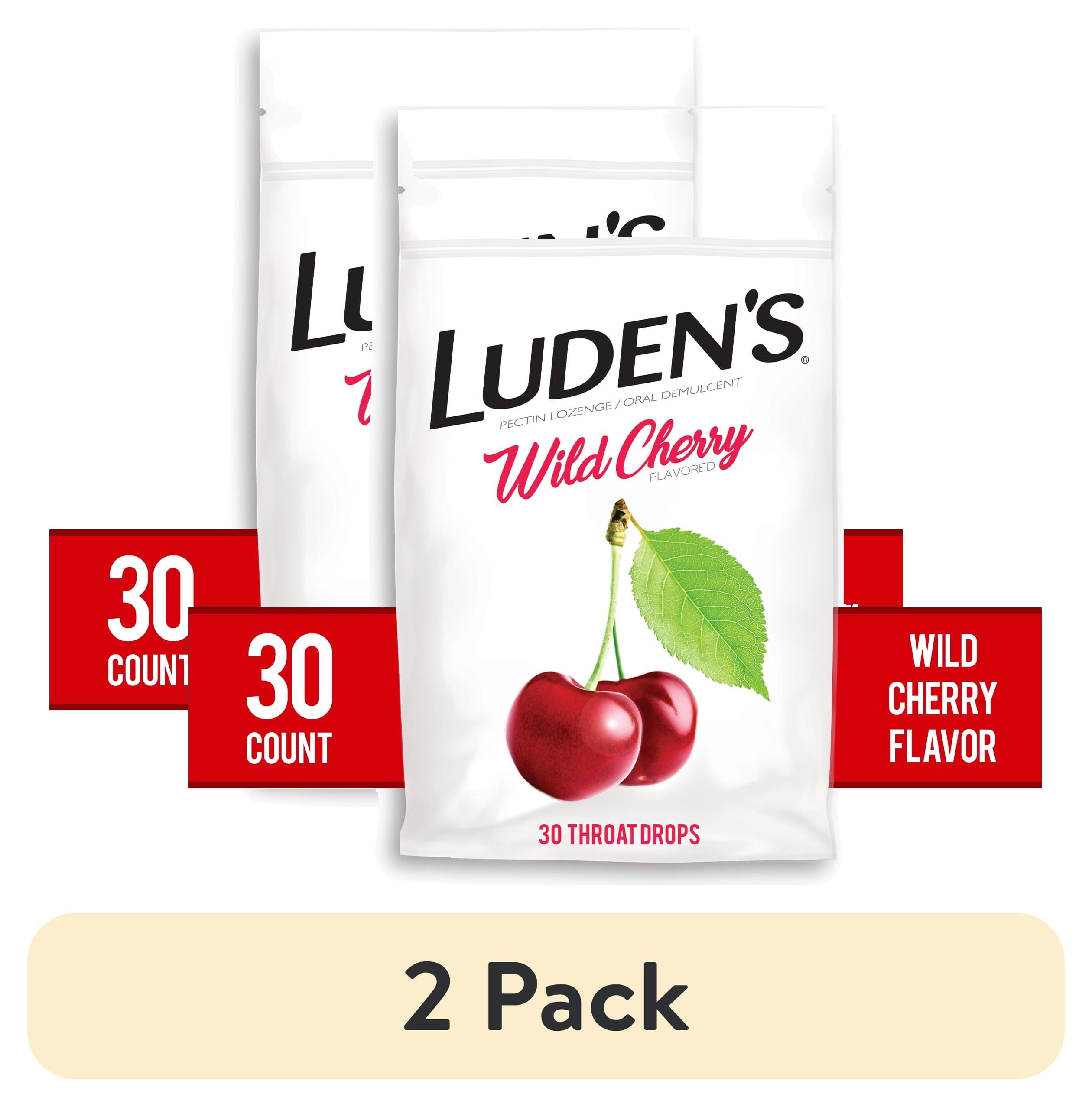 (2 pack) Luden's Sore Throat Drops, For Minor Sore Throat Relief, Wild ...