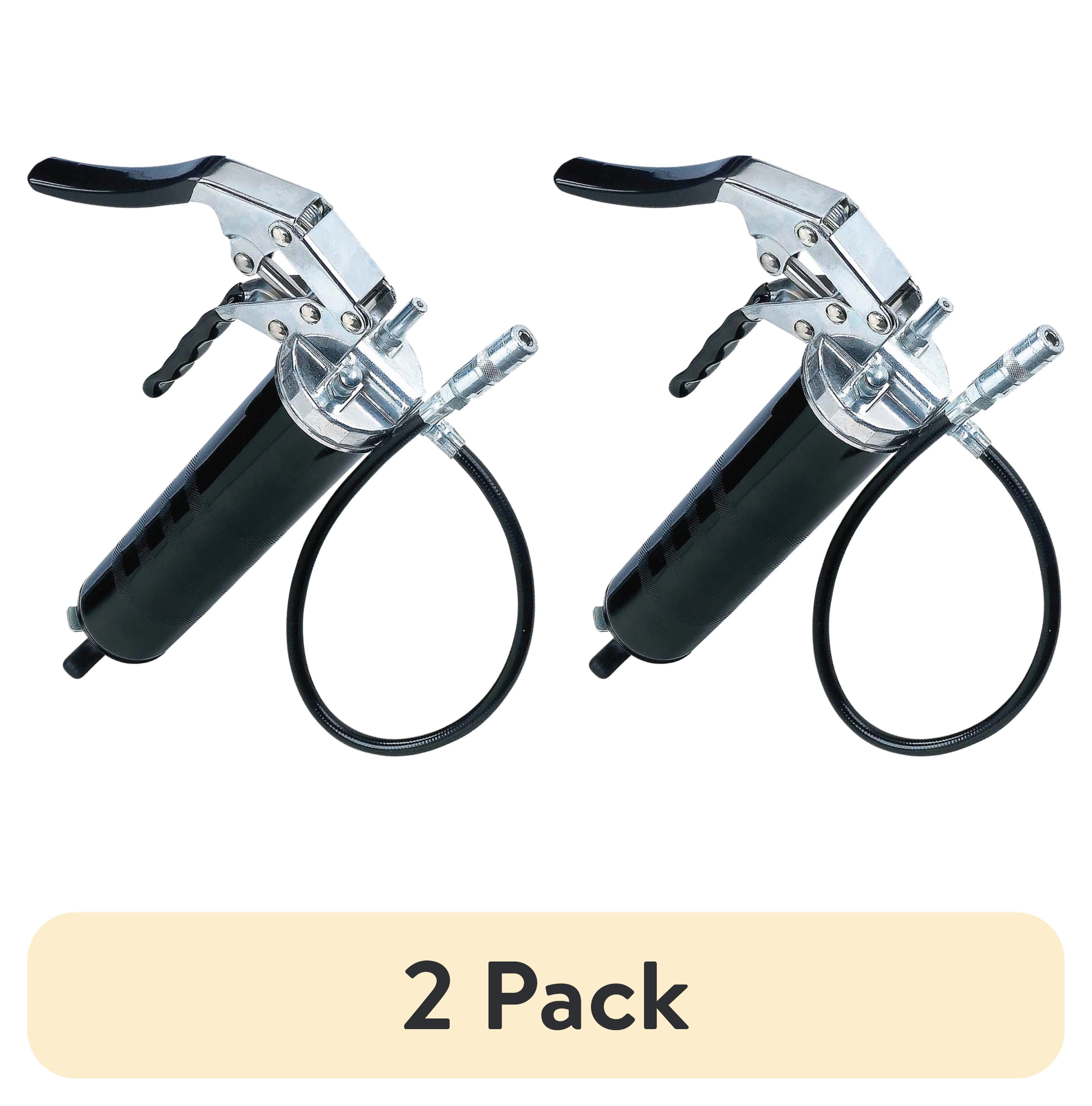(2 pack) Lumax Heavy-Duty Pistol Grease Gun with 18" Flex Hose ...
