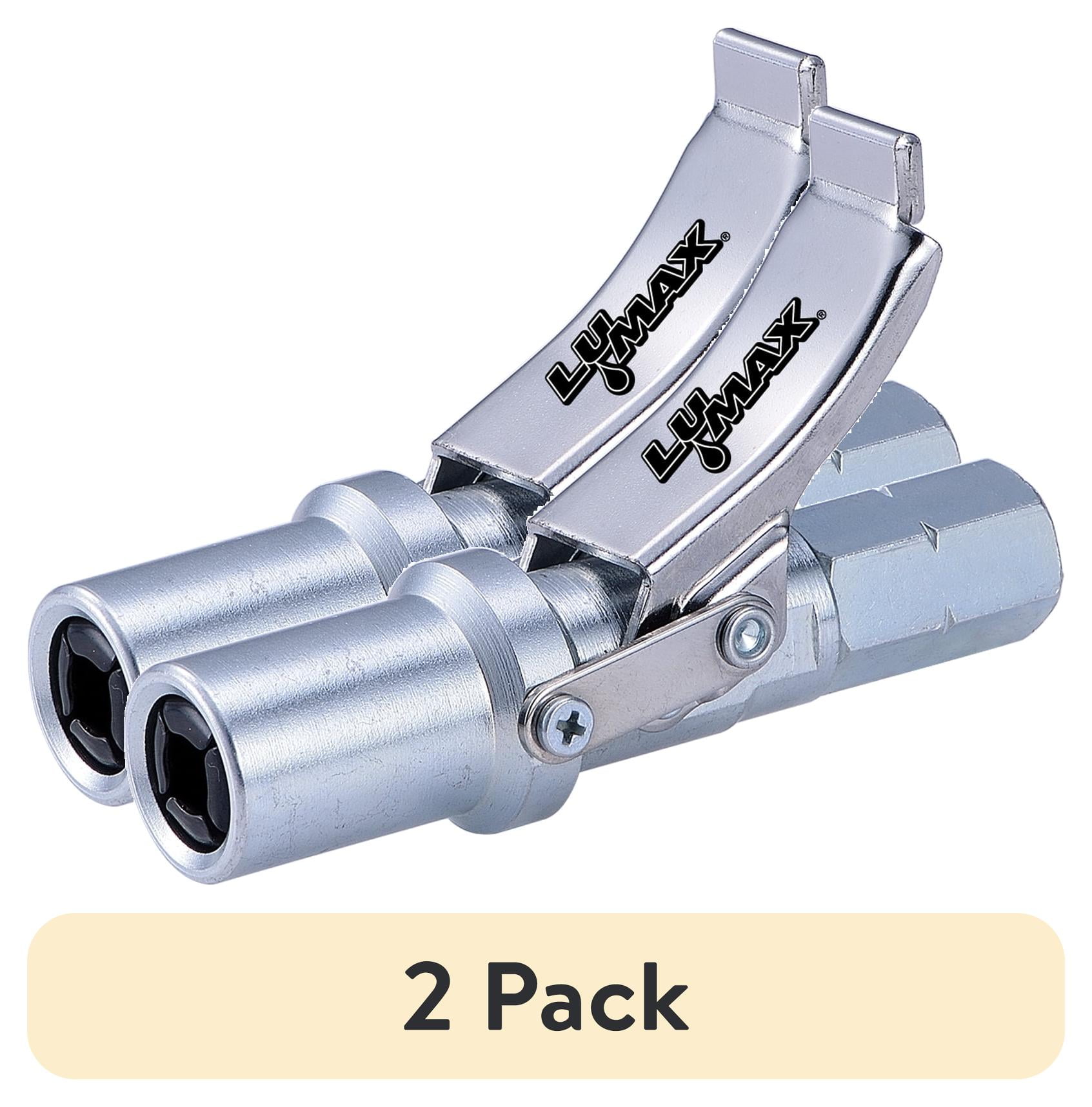 (2 pack) Lumax Heavy-Duty Quick Release Grease Coupler, 1/8" NPT ...