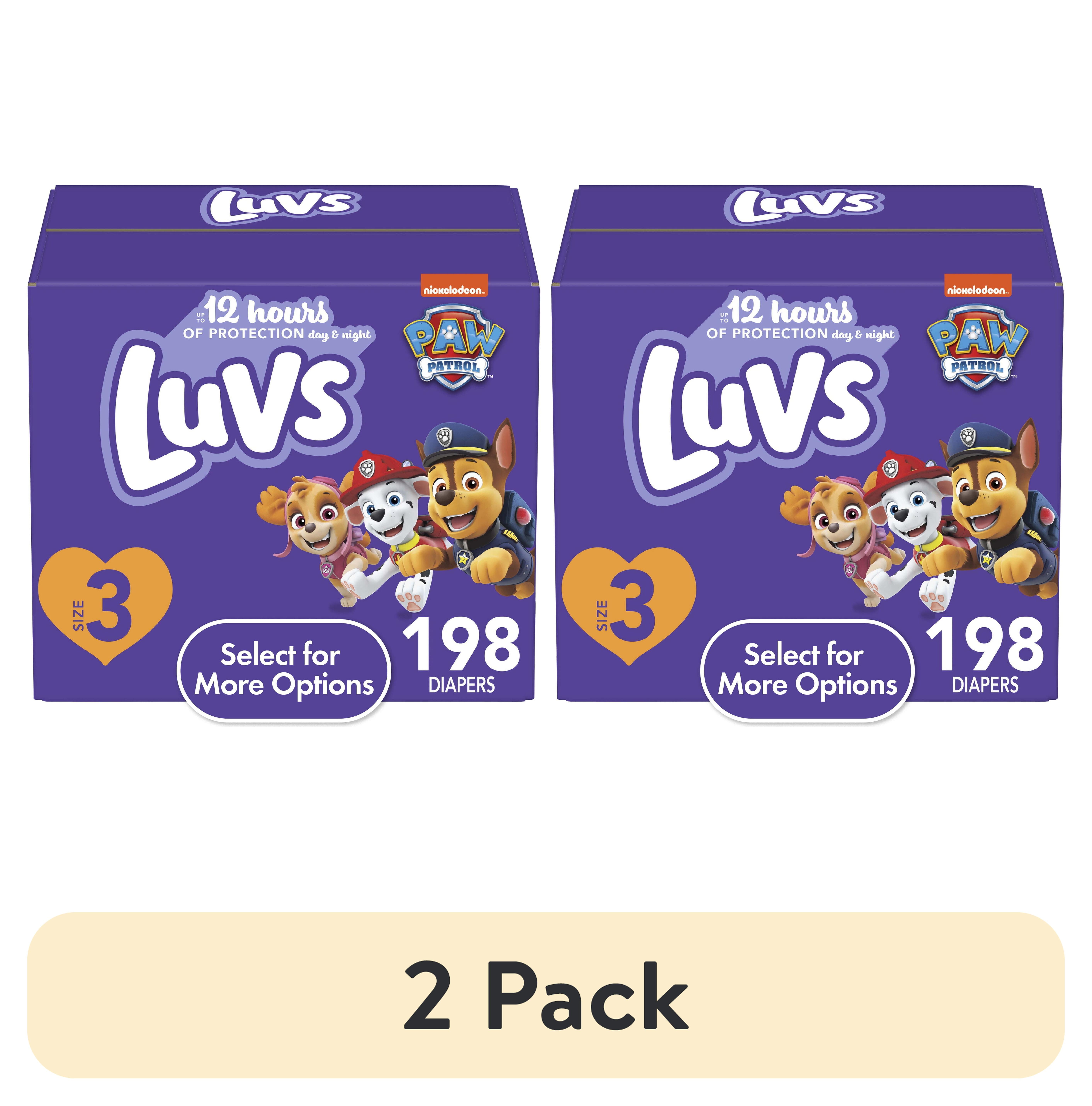(2 pack) Luvs Diapers Size 3, 198 Count (Select for More Options ...