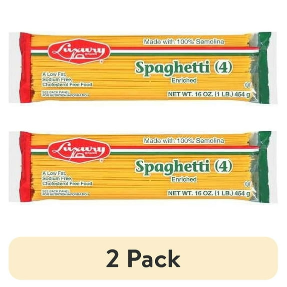 (2 pack) Luxury Spaghetti Pasta, 16-Pack (16 oz Each) – Pasta for ...