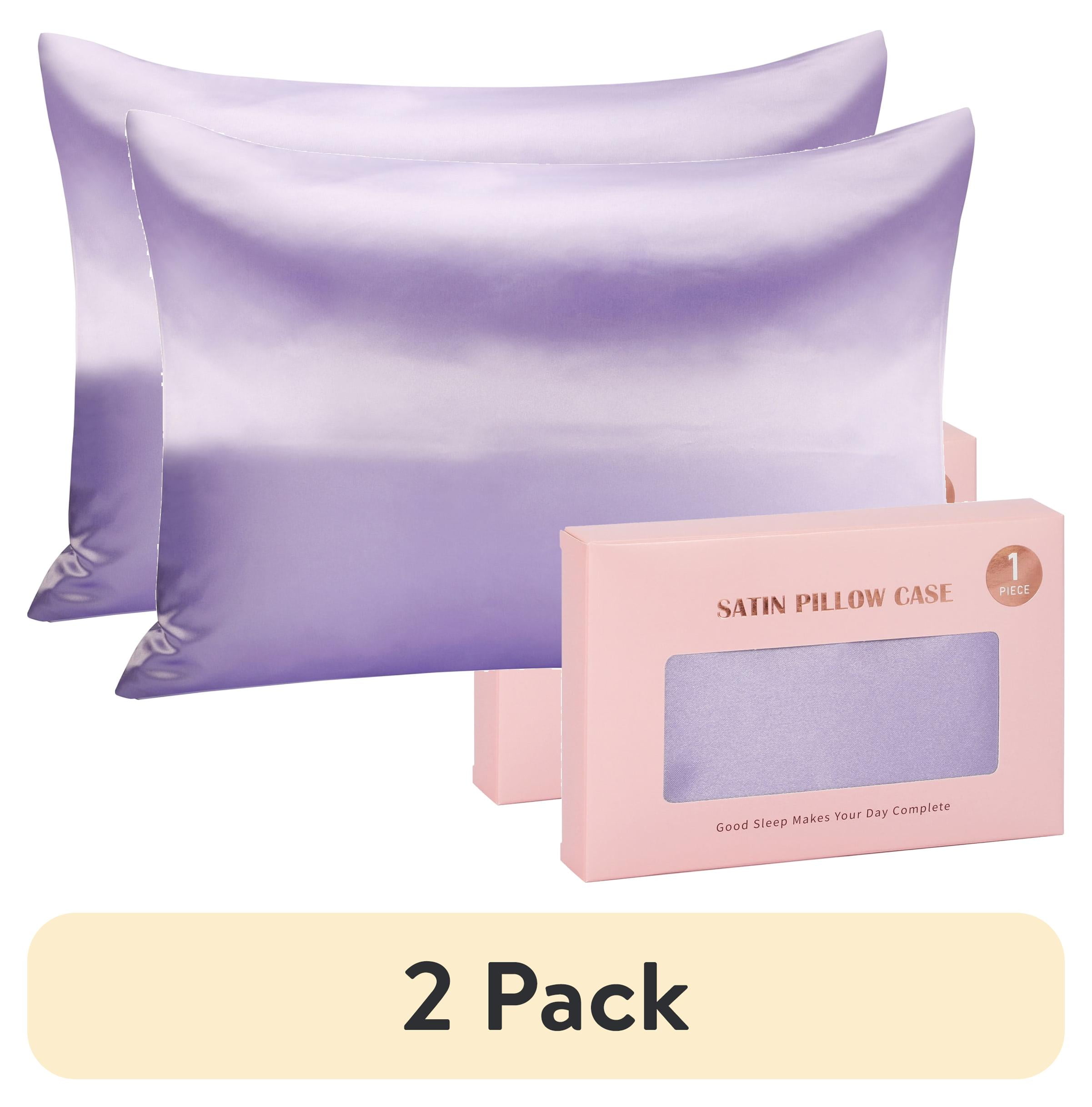 (2 pack) Luxury Purple Satin Pillow Case - Walmart.com
