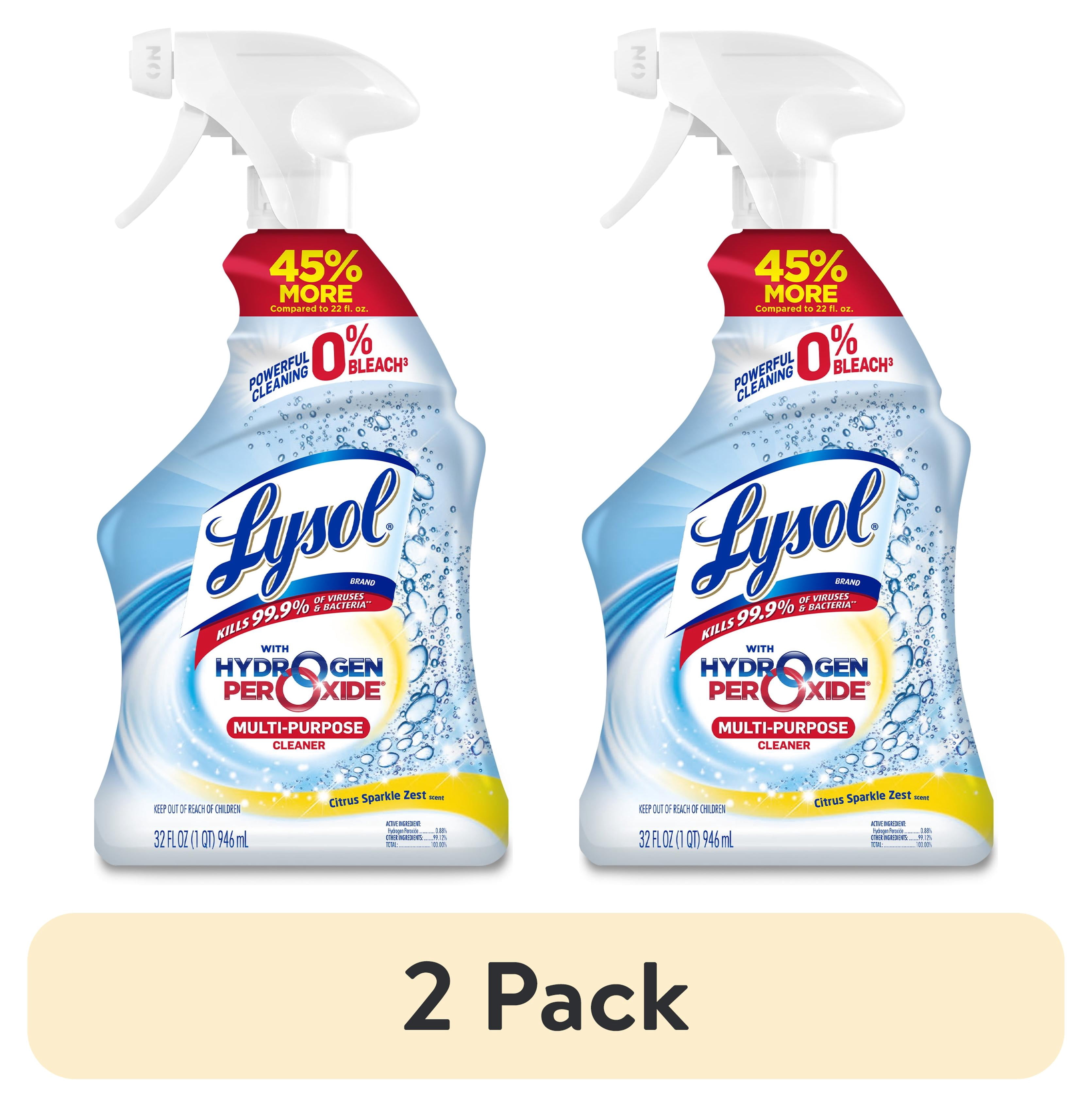 (2 pack) Lysol Bleach Free Hydrogen Peroxide Multi-Purpose Cleaner ...